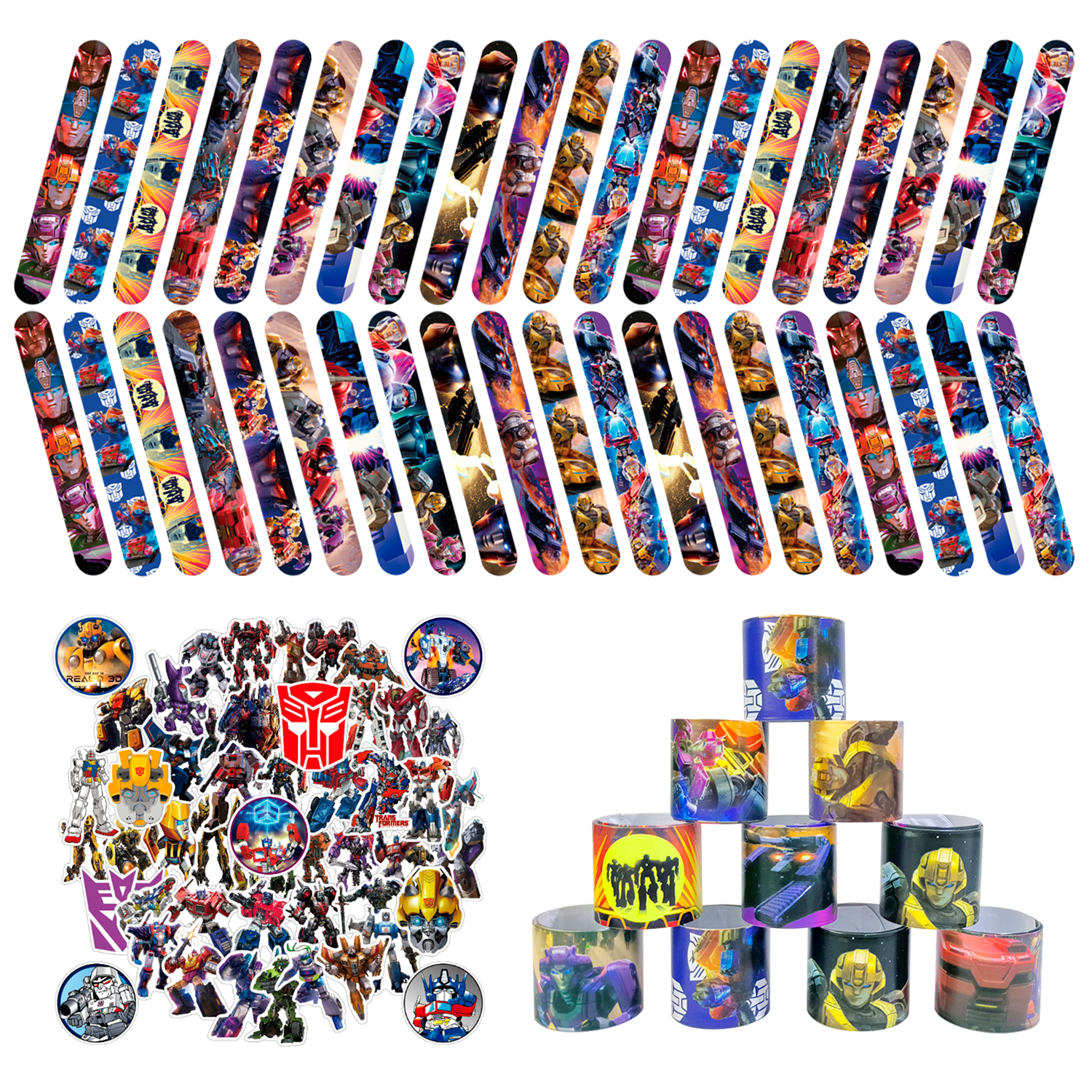 Transformers Slap Bracelets, 40pcs Transformers Bracelets and 50pcs ...
