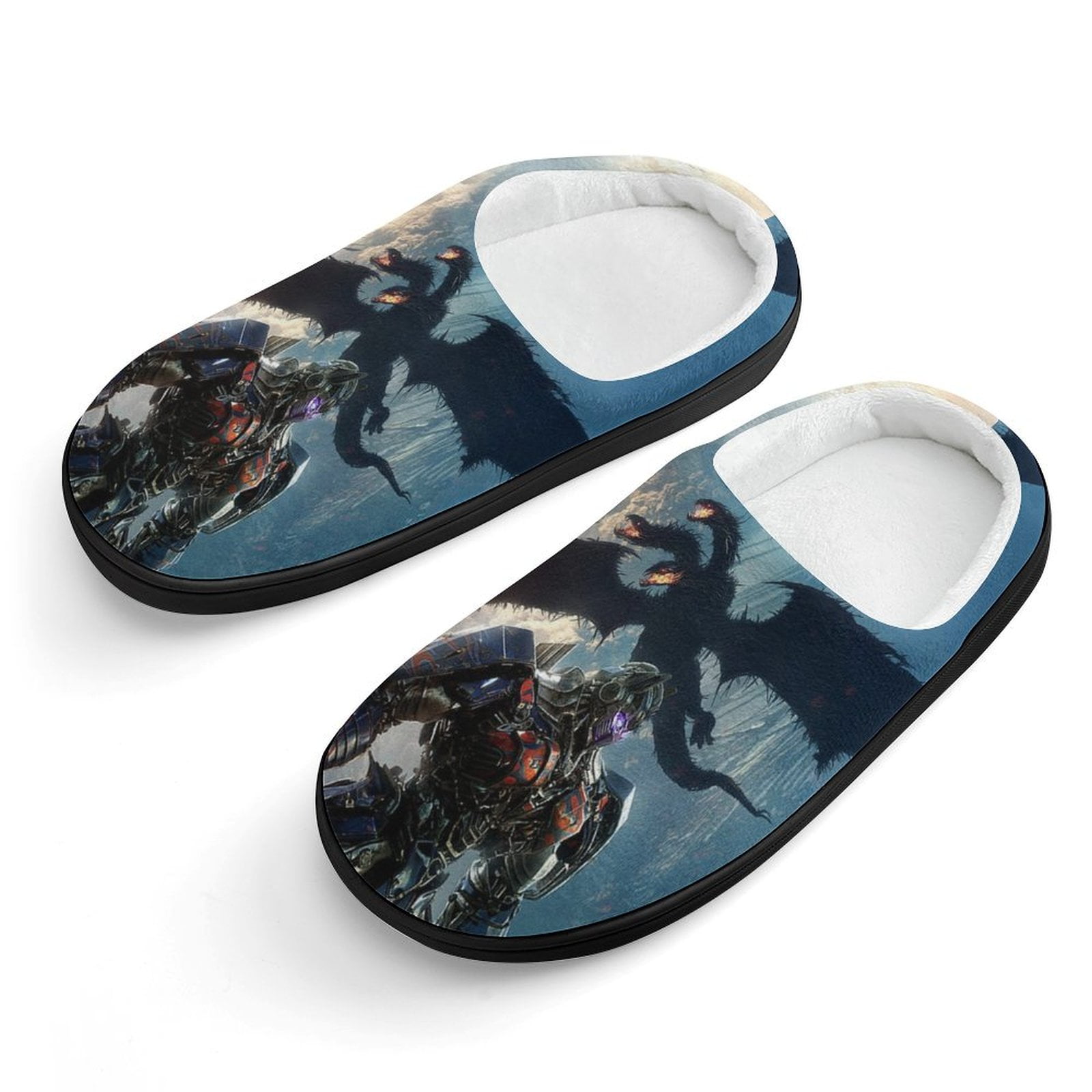 Transformers Slippers for Kids, Cute Soft Plush Anti-slip Fluffy Fuzzy ...