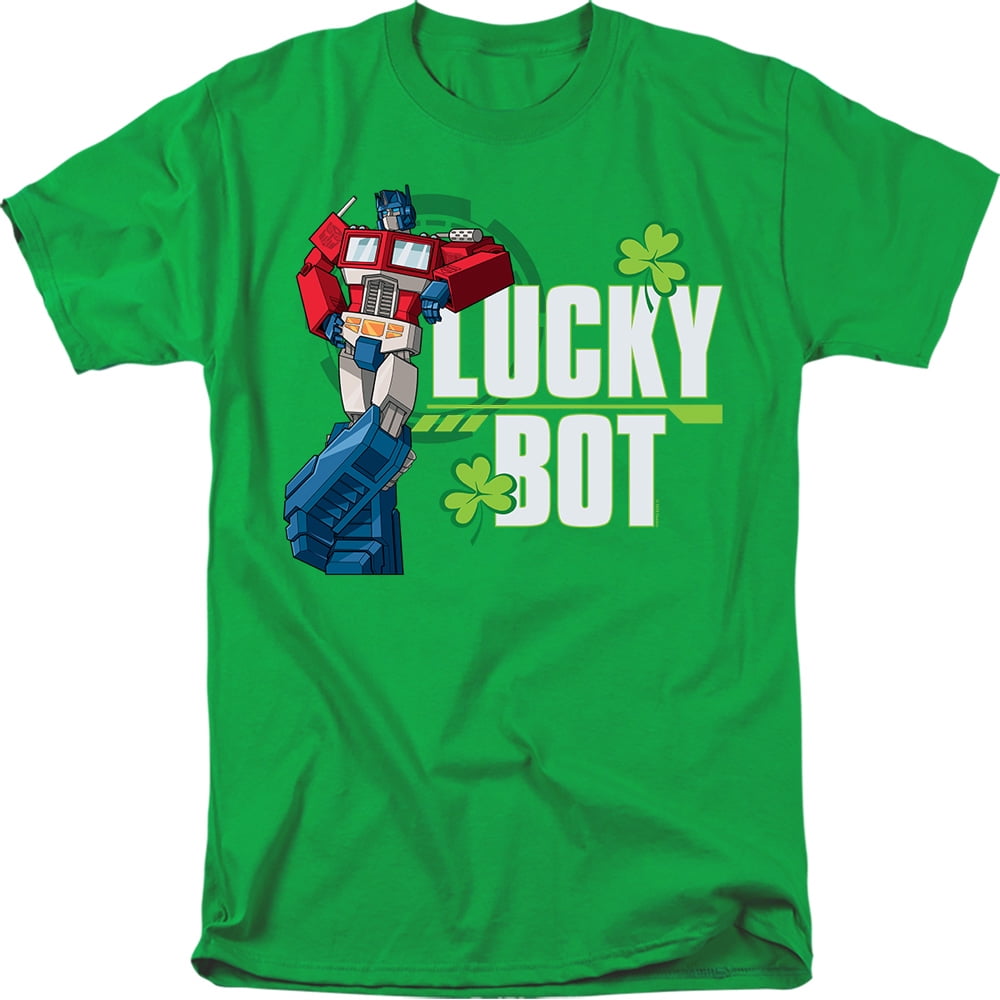 Transformers St Patrick's Day Optimus Prime Lucky Bot Unisex Adult T ...