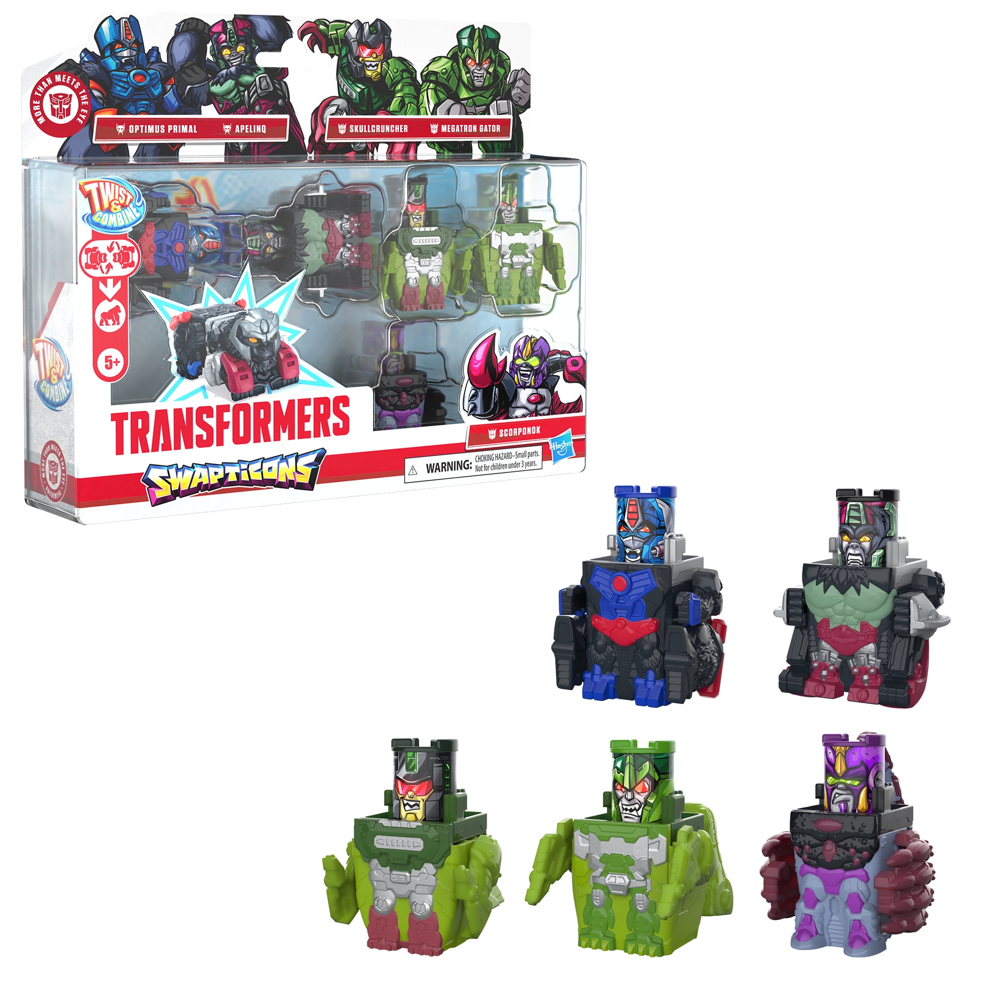 Transformers Swapticons Wild Jungle Mission Action Figures 5-Pack ...