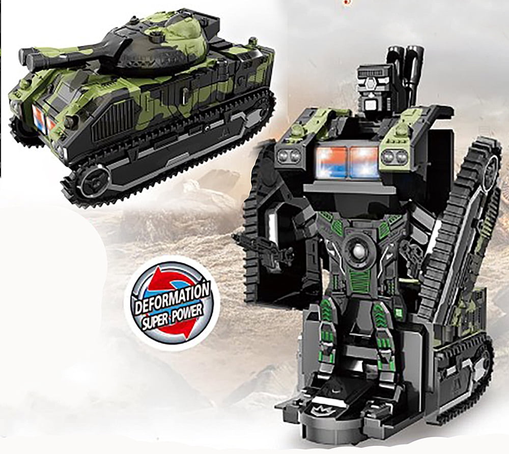 Transformers Tank Car Transforming Light Up Rescue Robot Toys Action ...
