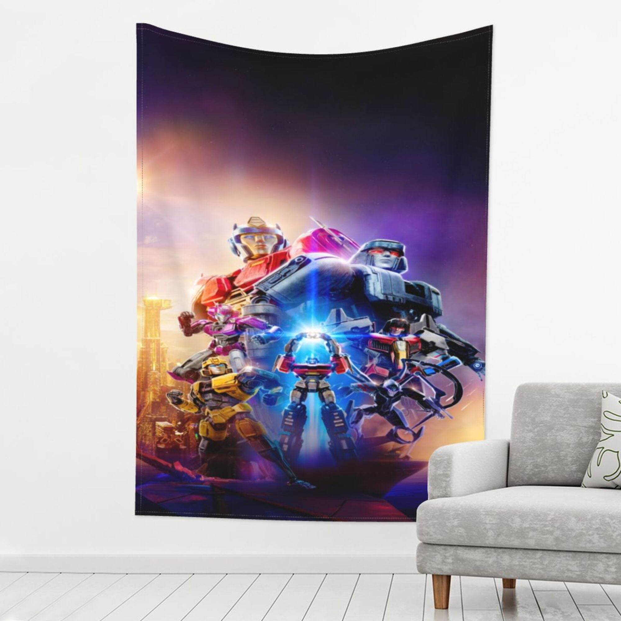 Transformers Tapestry Cartoon Print Wall Art Hanging Tapestry Anime ...