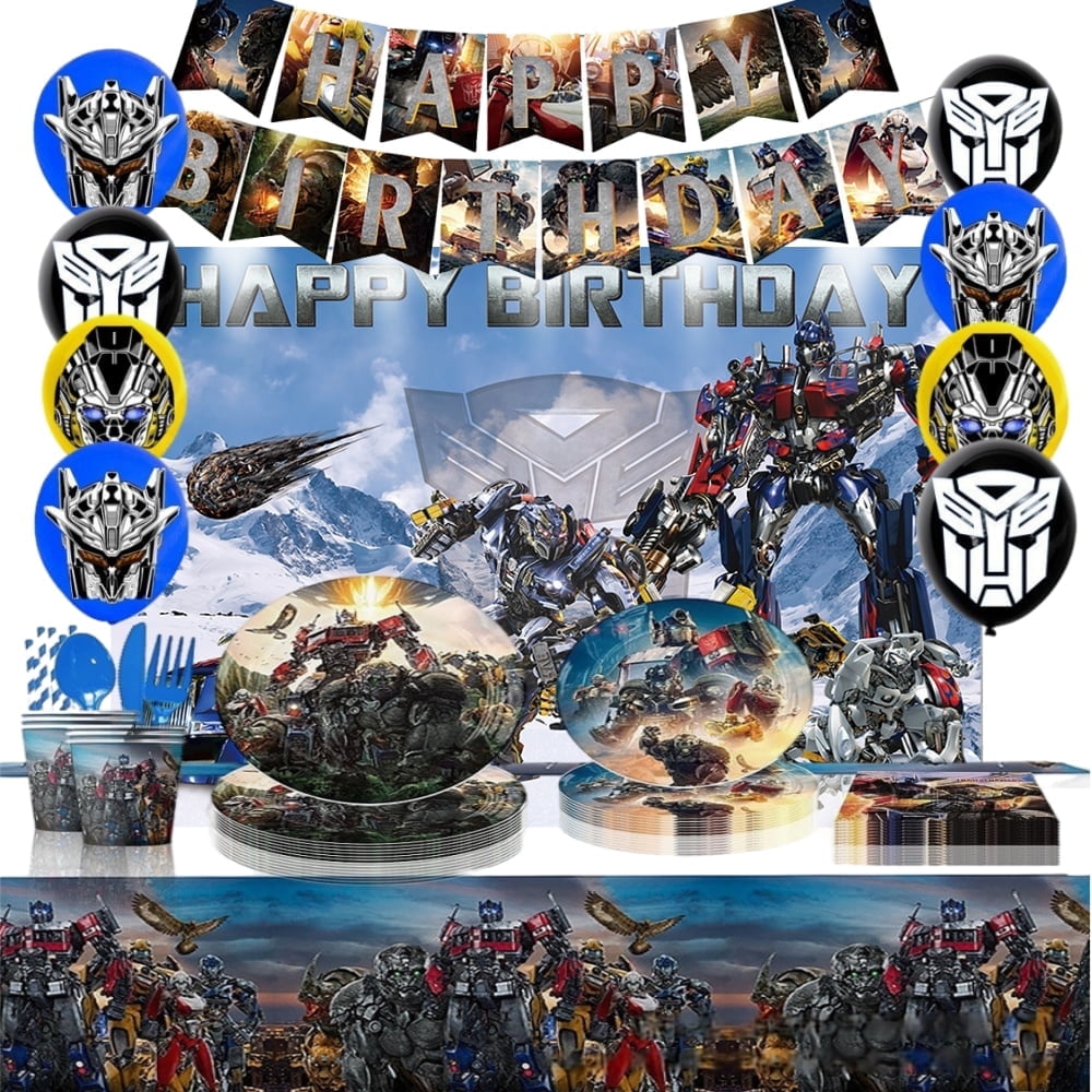 Transformers Theme Party Decorations Tableware Set , 125PCS ...