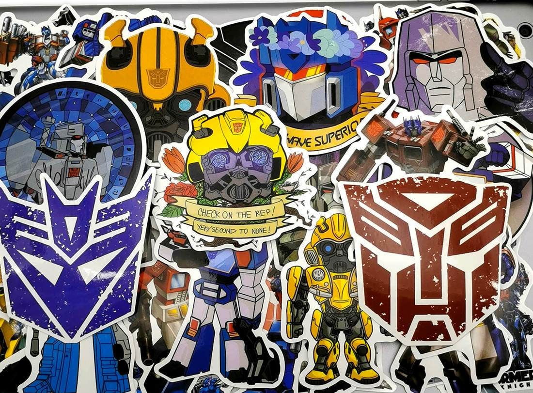 Transformers Themed Decal Set, 50 Assorted Stickers for Skateboards ...