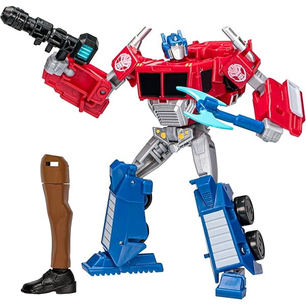 Transformers Toys EarthSpark Deluxe Class Optimus Prime Action Figure ...