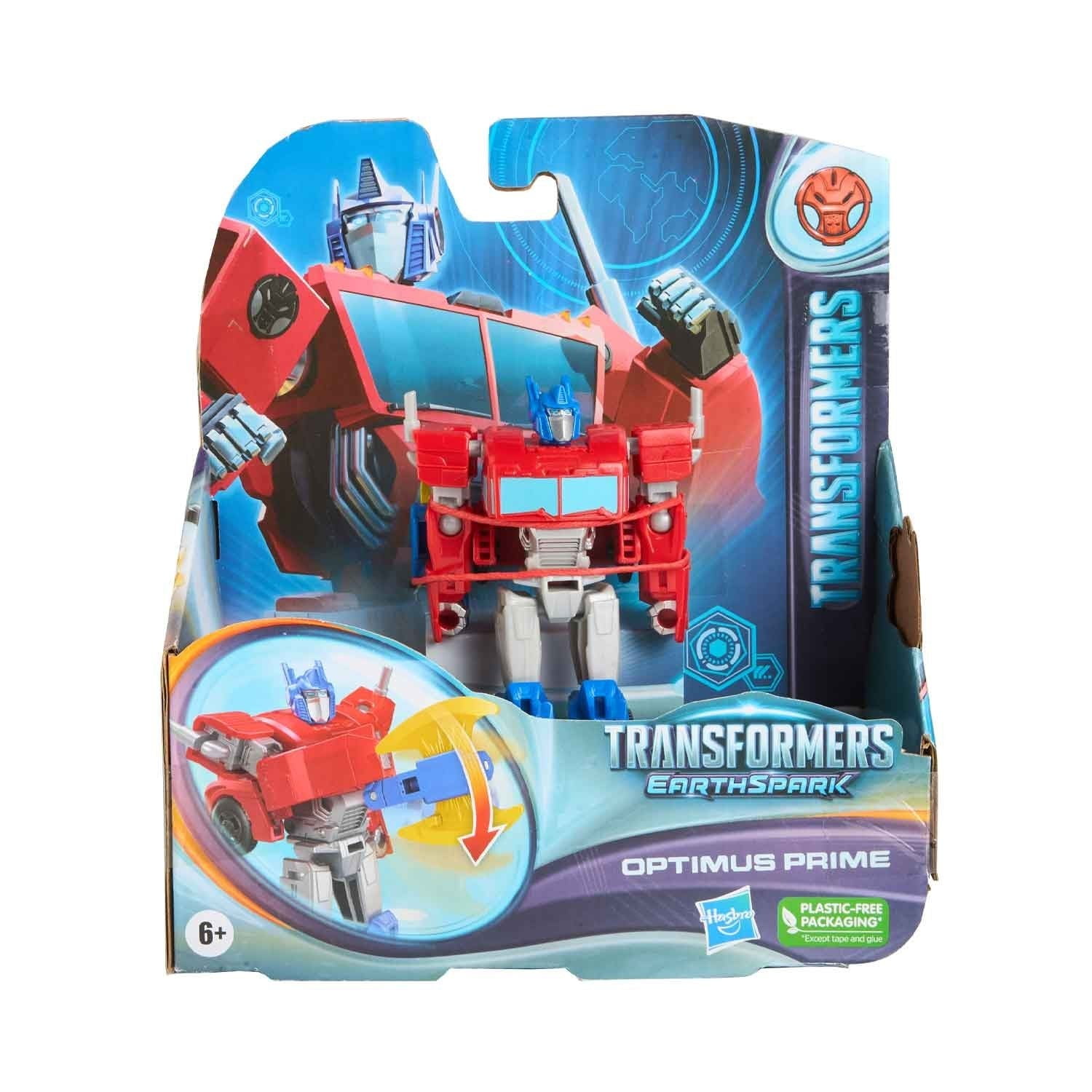 Transformers Toys EarthSpark Warrior Class Optimus Prime Action Figure ...