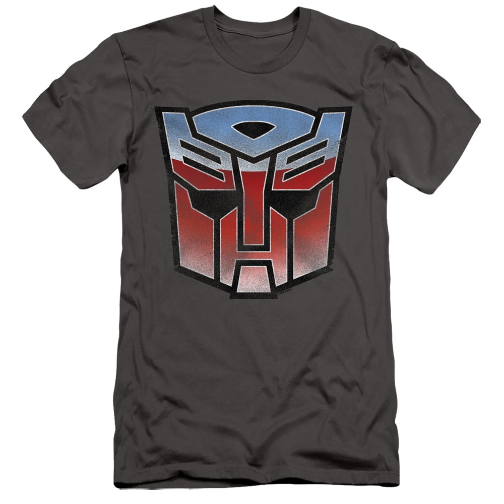 Transformers Vintage Autobot Logo S/S Adult 30/1 T-Shirt Charcoal ...