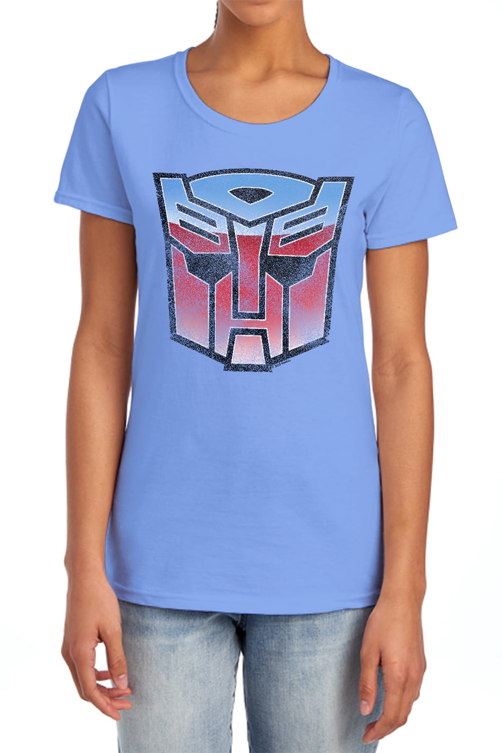 Transformers Vintage Autobot Logo Women's T Shirt, Carolina Blue, Large ...