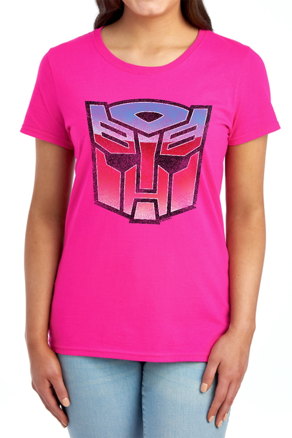 Transformers Vintage Autobot Logo Women's T Shirt, Hot Pink, Small ...
