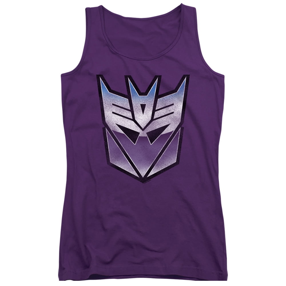 Transformers Vintage Decepticon Logo Junior Women's Tank Top -Purple ...