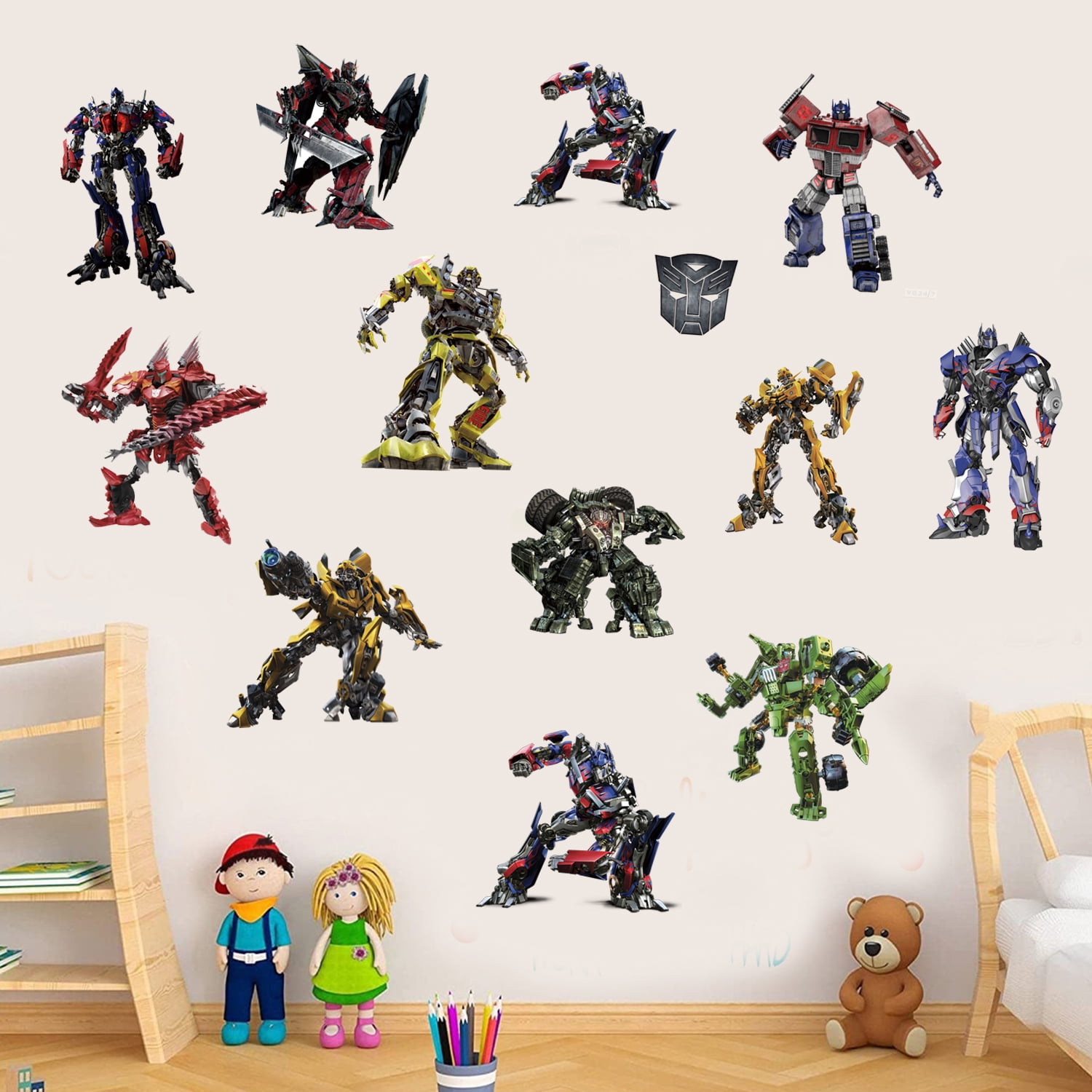 Transformers Wall Stickers Removable DIY Children Boys Transformers ...