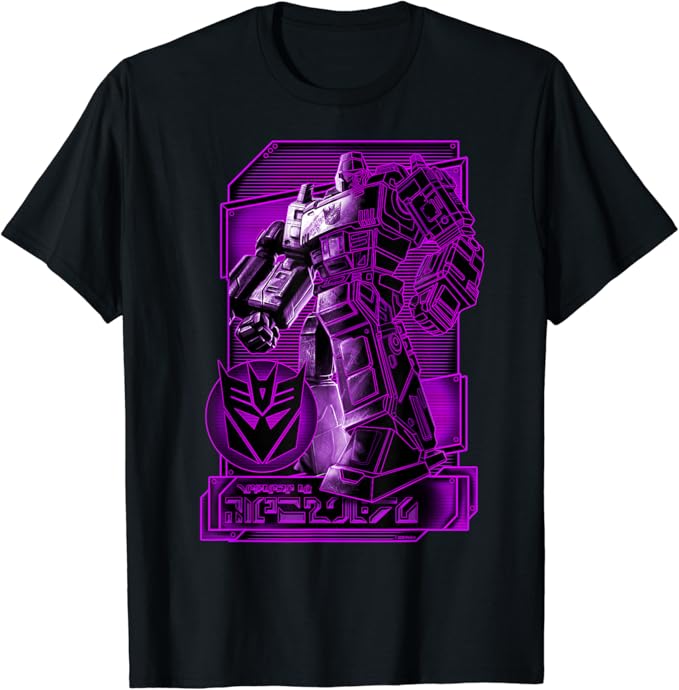 Transformers: War For Cybertron Megatron Portrait T-Shirt, Black Color ...
