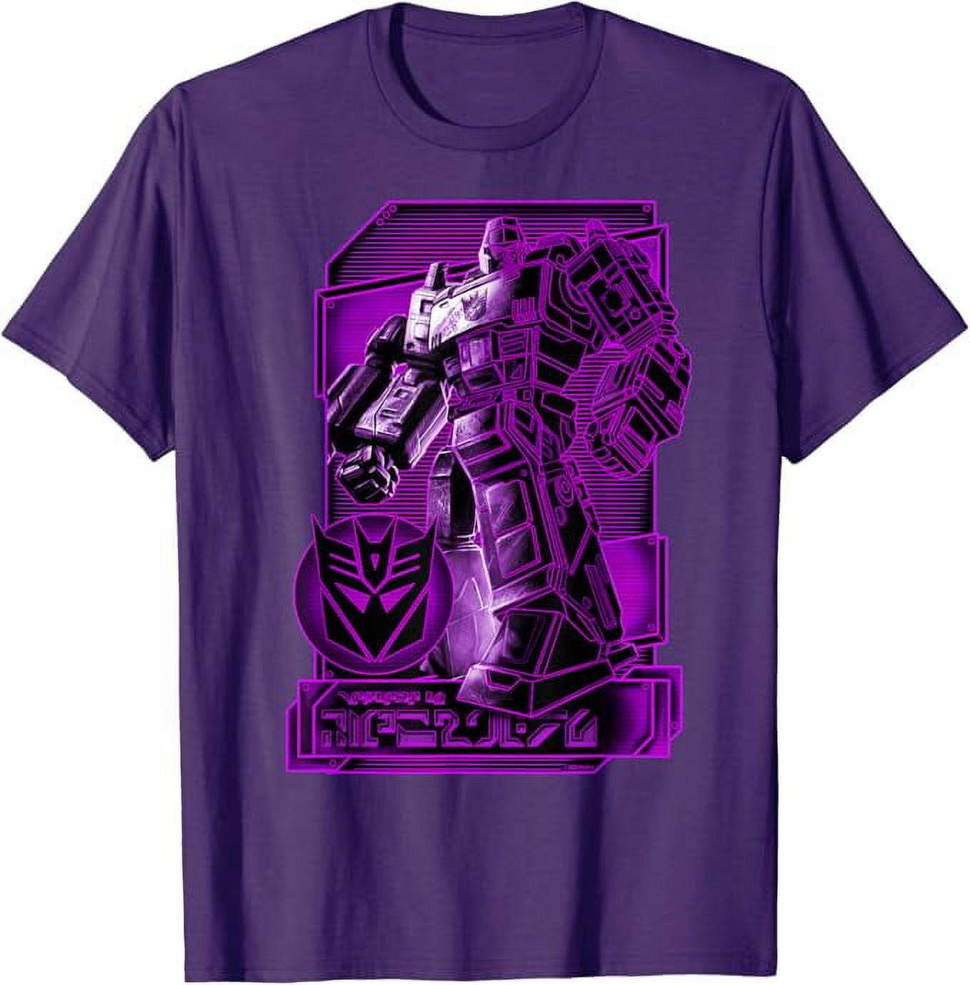 Transformers: War For Cybertron Megatron Portrait T-Shirt, Purple Color ...