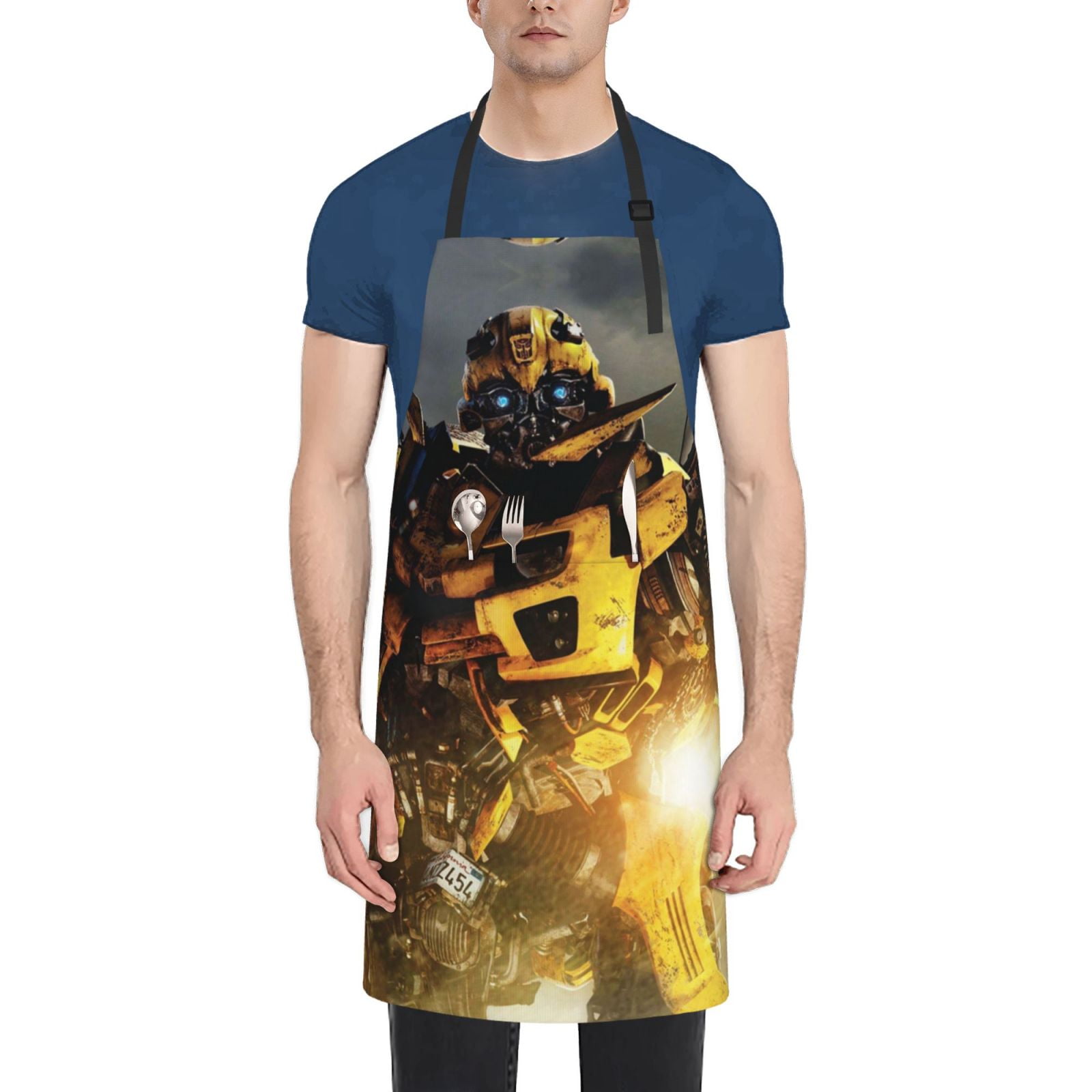 Transformers Waterproof Cooking Aprons, Adjustable Bib Soft Chef Apron ...