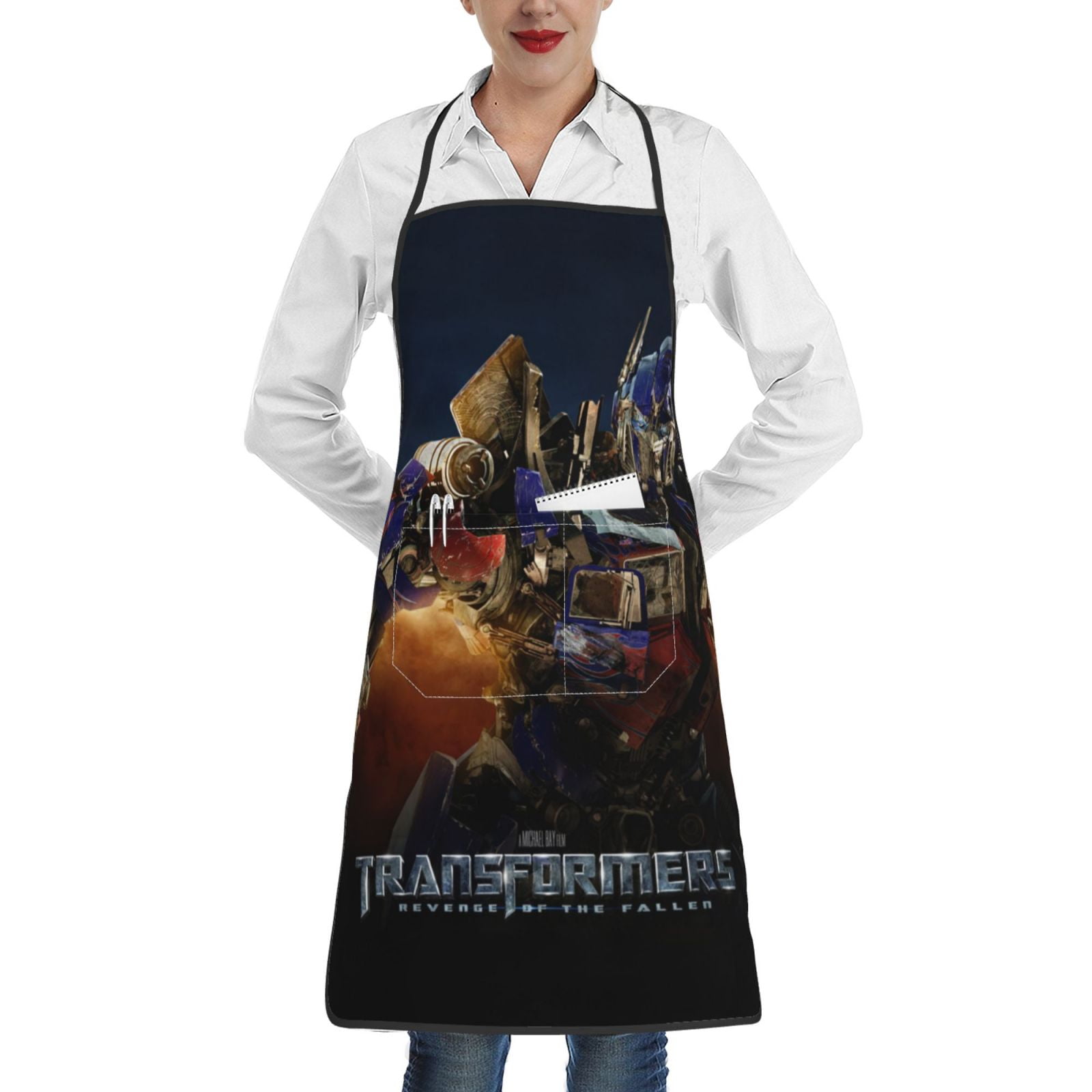 Transformers Waterproof Cooking Aprons, Adjustable Bib Soft Chef Apron ...