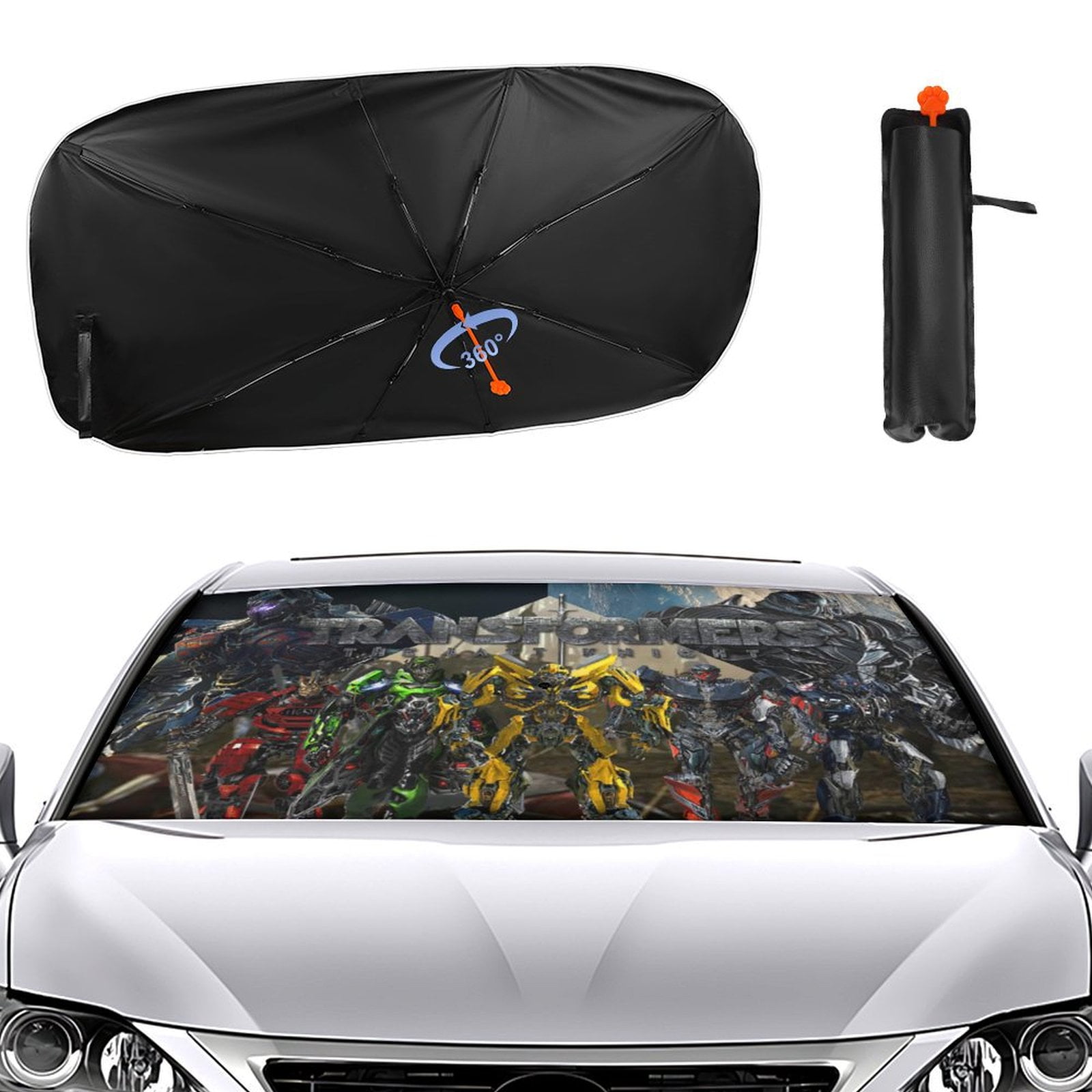 Transformers Windshield Sun Shade Umbrella - Foldable Car Window Shades ...