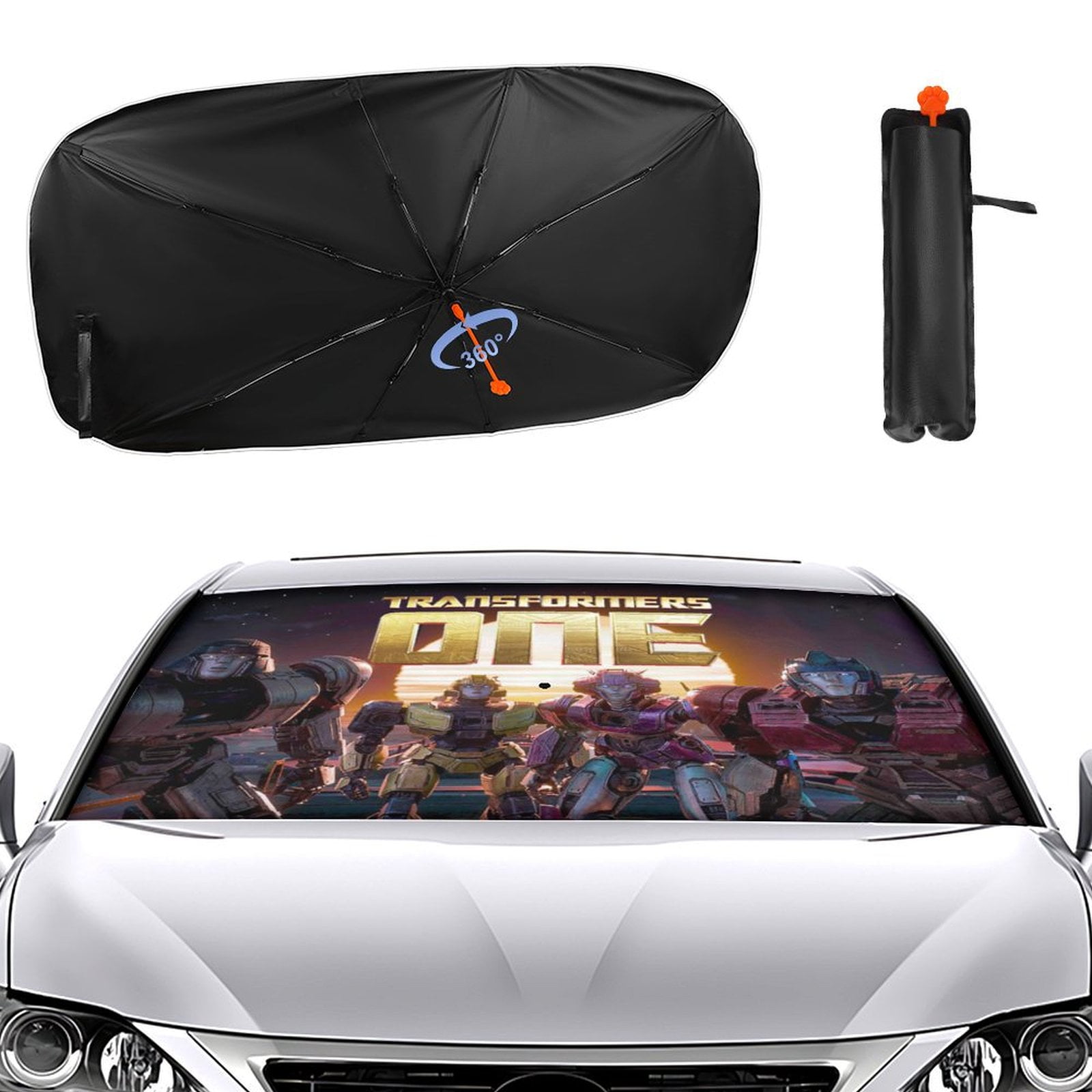 Transformers Windshield Sun Shade Umbrella - Foldable Car Window Shades ...