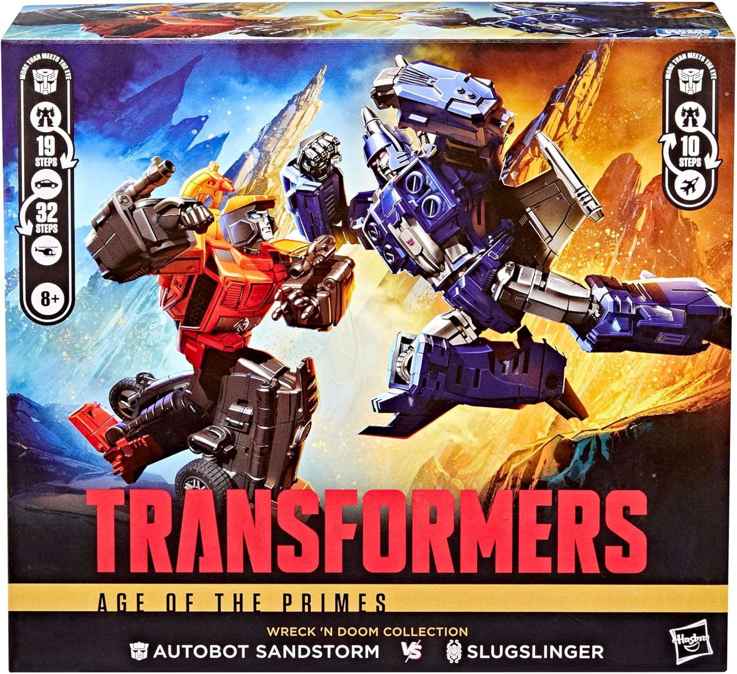Transformers Wreck 'n Doom Sandstorm vs. Slugslinger Action Figure 2 ...