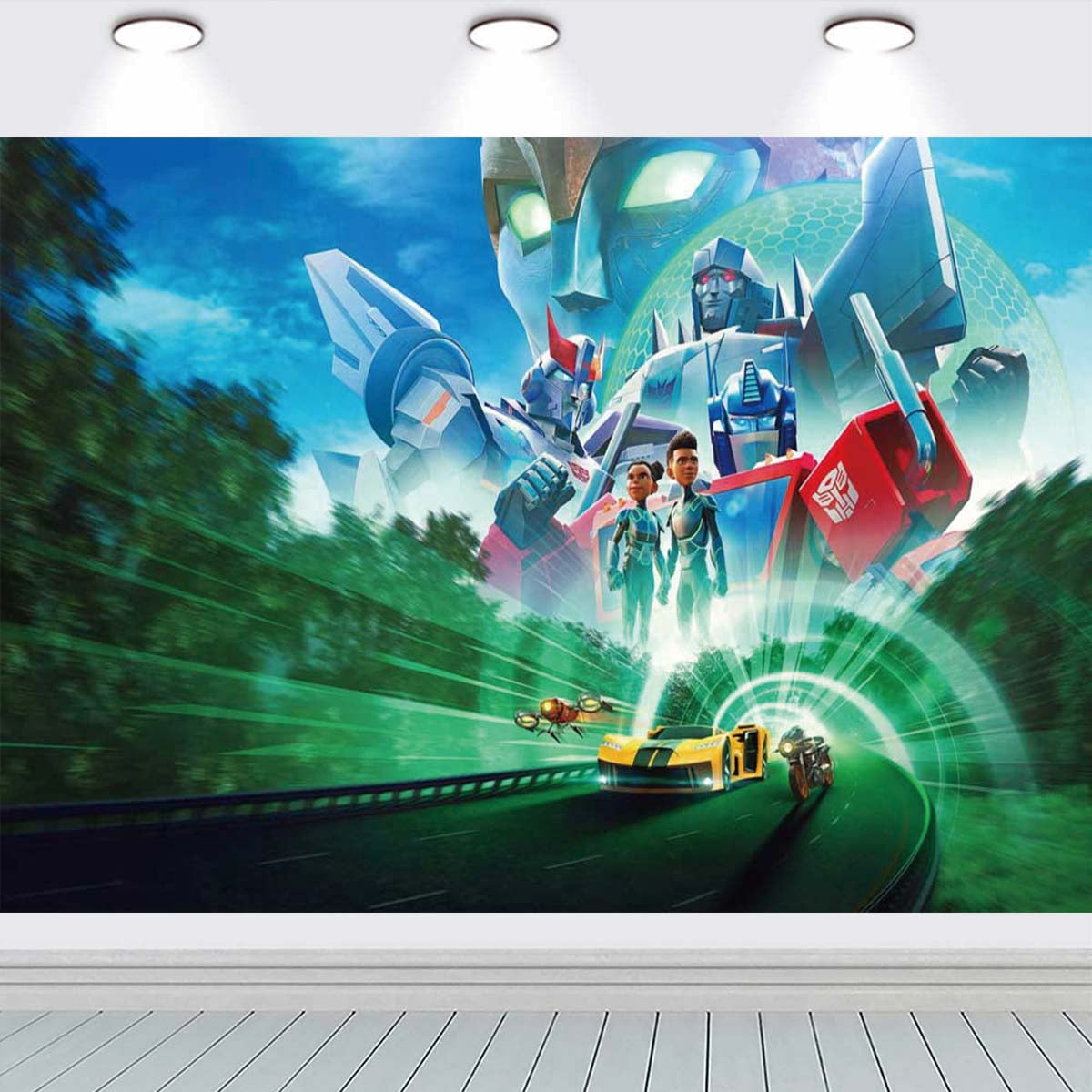 Transformers school Backdrop Background Banner Birthday Party Supplies ...