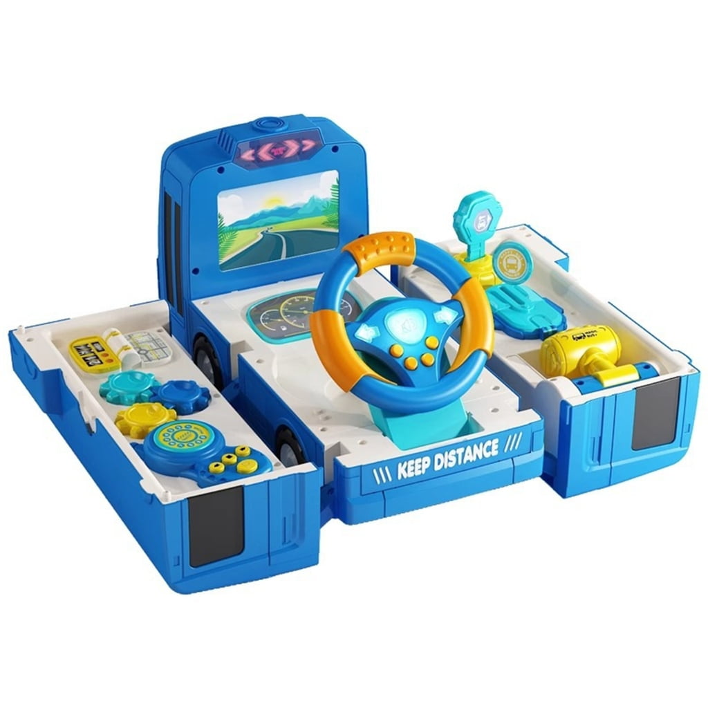 Transforming Bus Toy Steering Wheel Toy Imitation Driving Toy ...