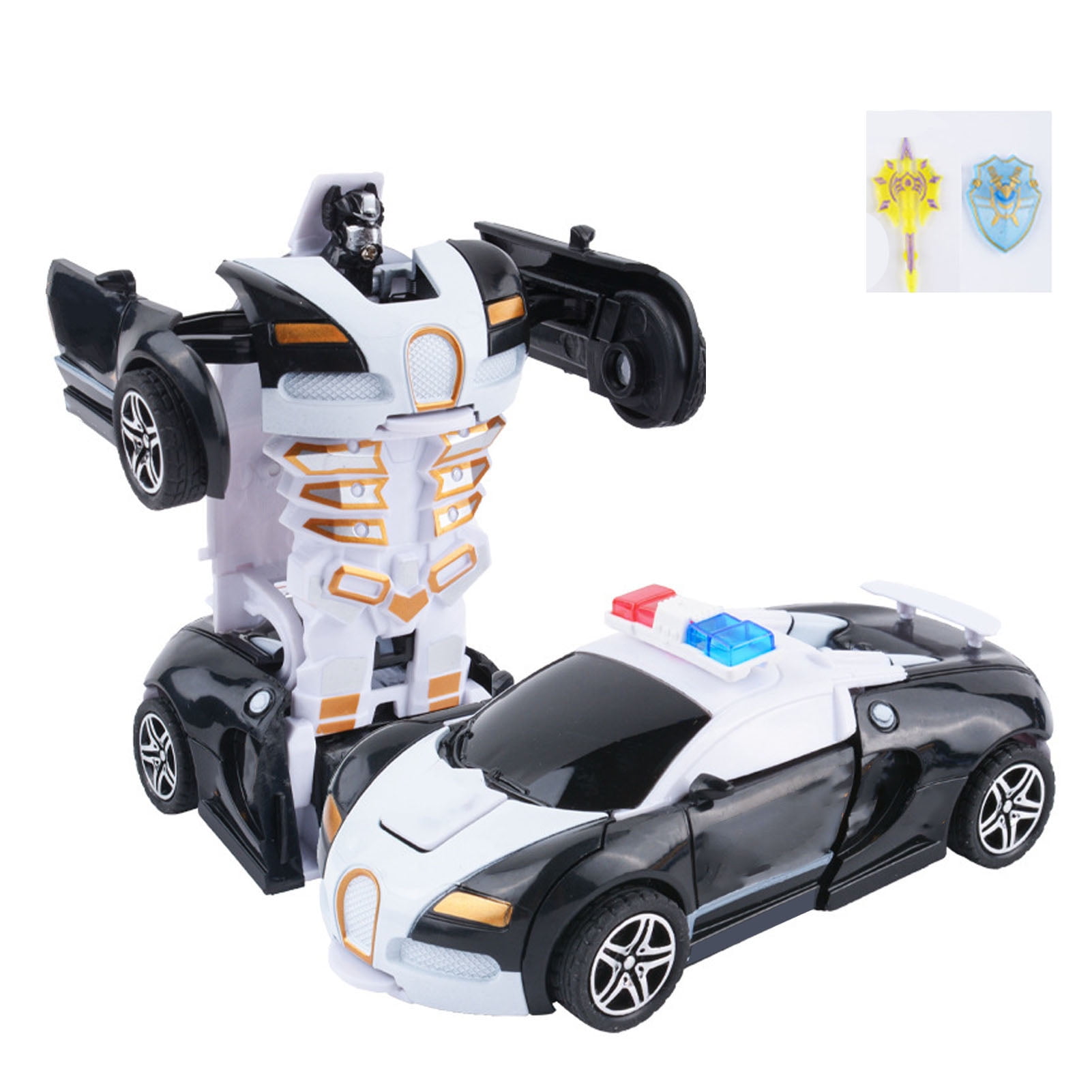 Transforming Car Toy Impact Resistant Dual Inertia Sturdy Durable Robot ...