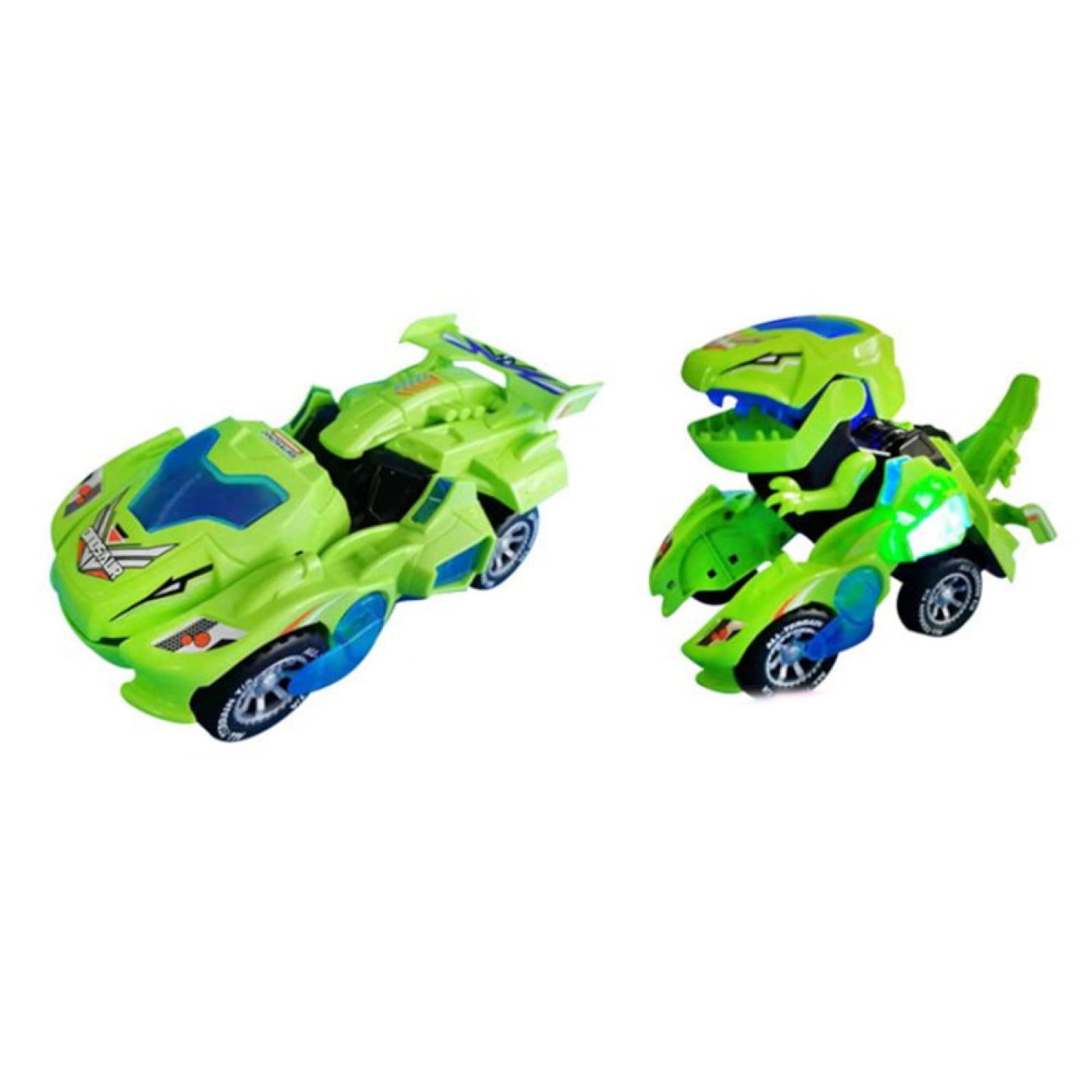 Transforming Dinosaur LED Car Automatic Dino Dinosaur Car Transform Car ...