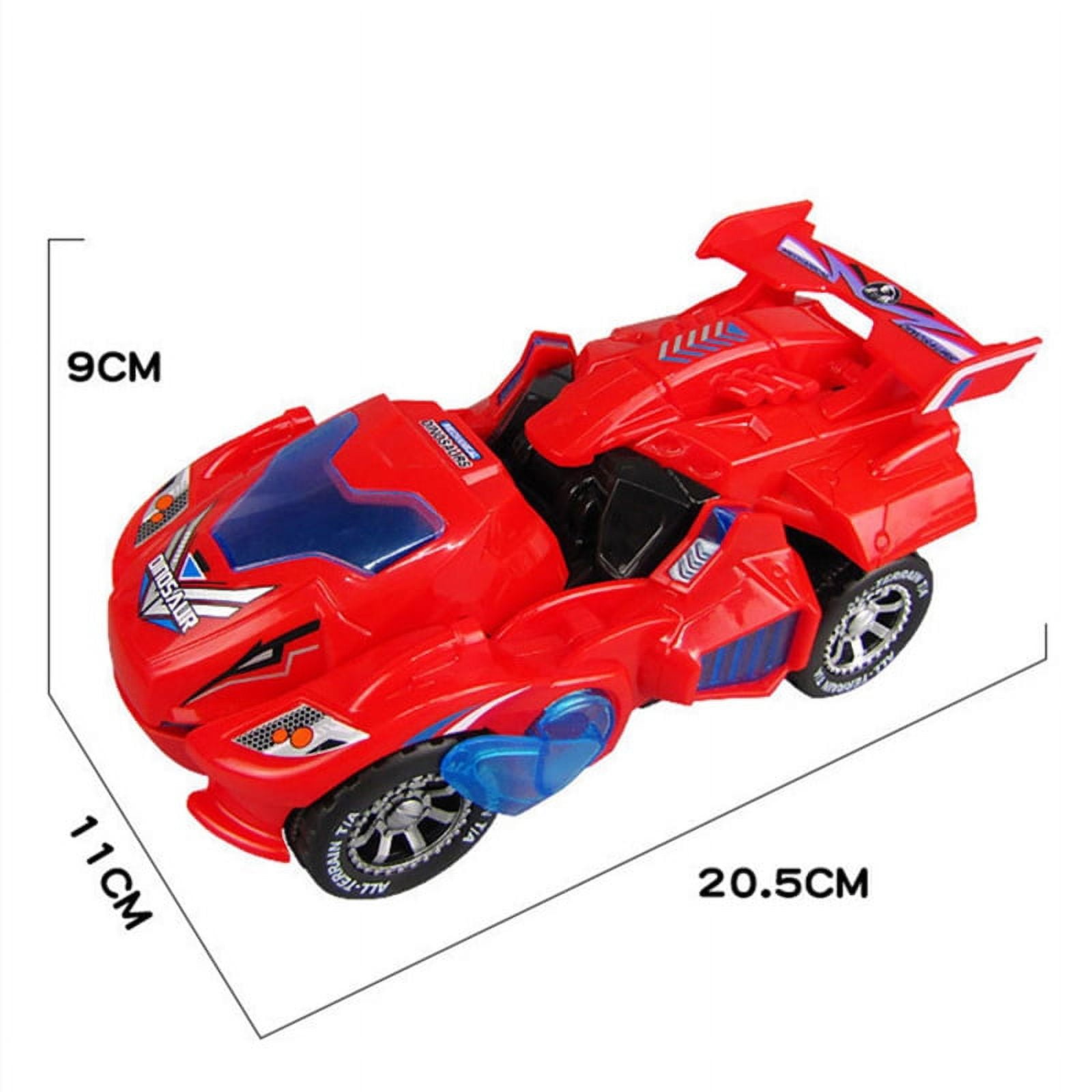 Transforming Dinosaur LED Car Dinosaur Transform Car Toy Automatic Dino ...