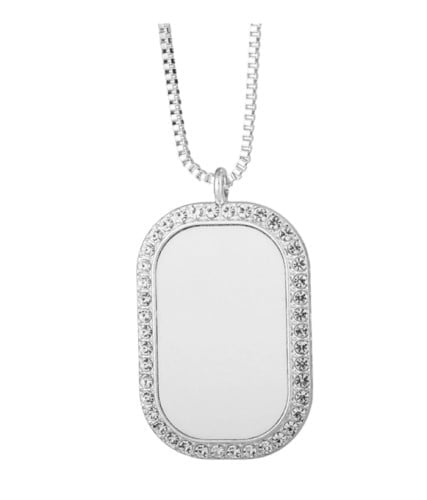 Transforming Love, Heat Sublimation, Diamond Inlaid Blank Necklace ...