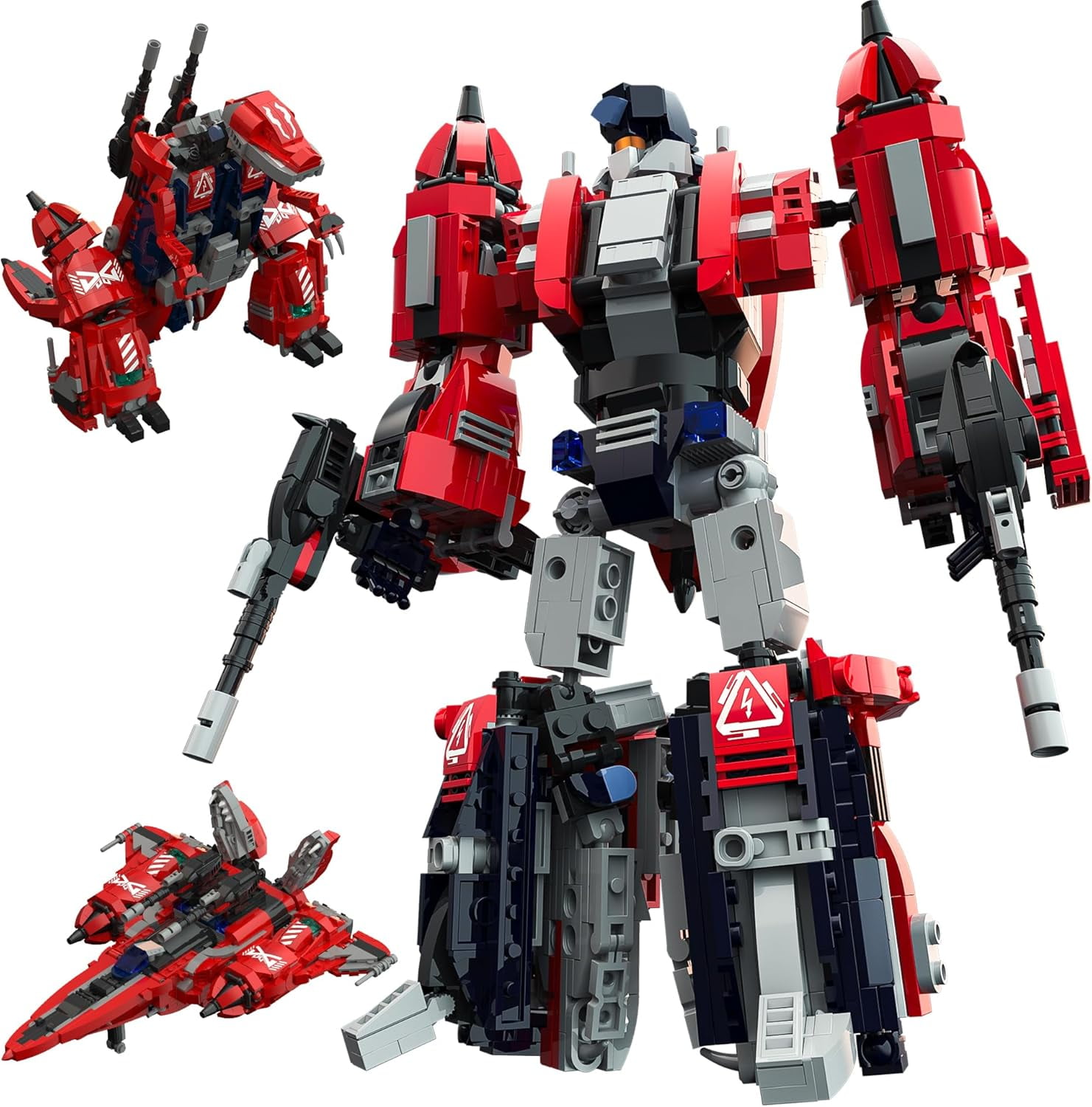 Transforming Robot Building Kit, 3-in-1 Robotics Dinosaur Collectible ...