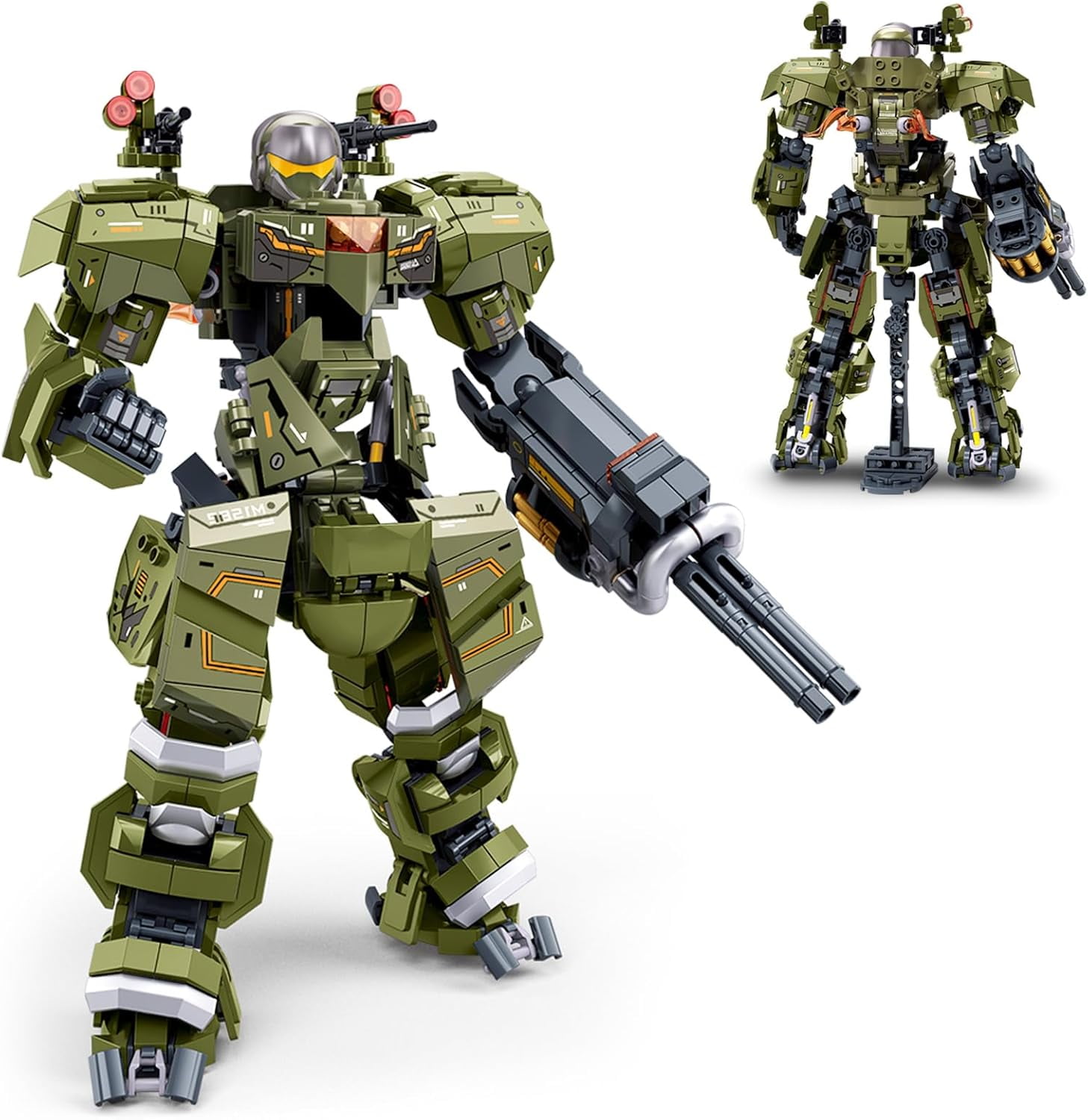 Transforming Robot Mech Building Block Sets, Compatible with Lego Mech, Destroy Warrior City ...