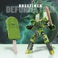 Transforming Robots Toy, 2-in-1 Ice Cream Samurai Action Figure ...