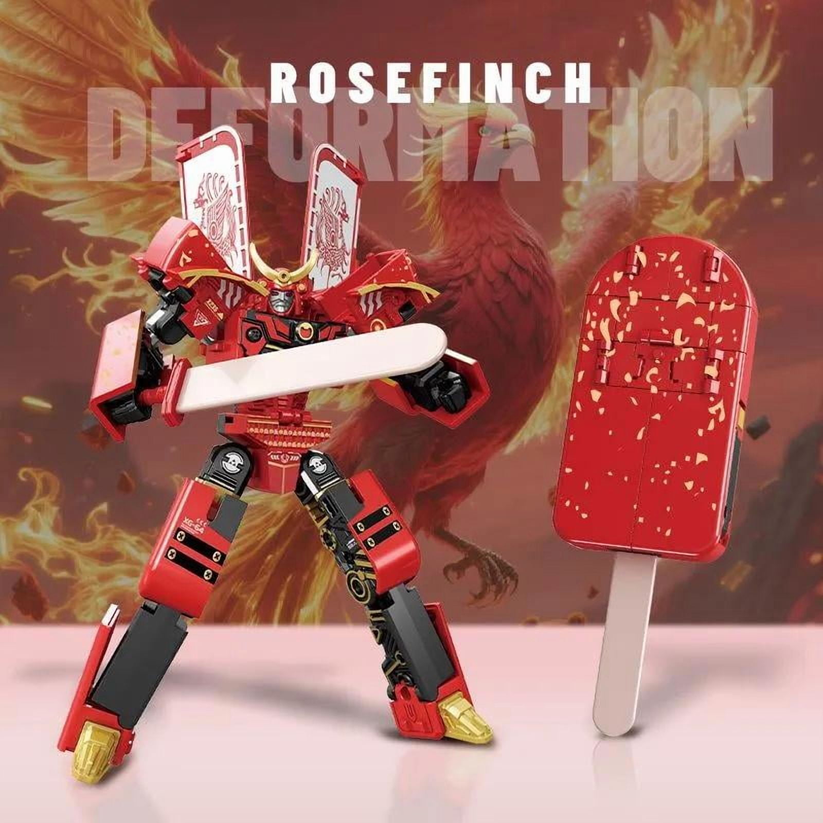 Transforming Robots Toy, 2-in-1 Ice Cream Samurai Action Figure ...