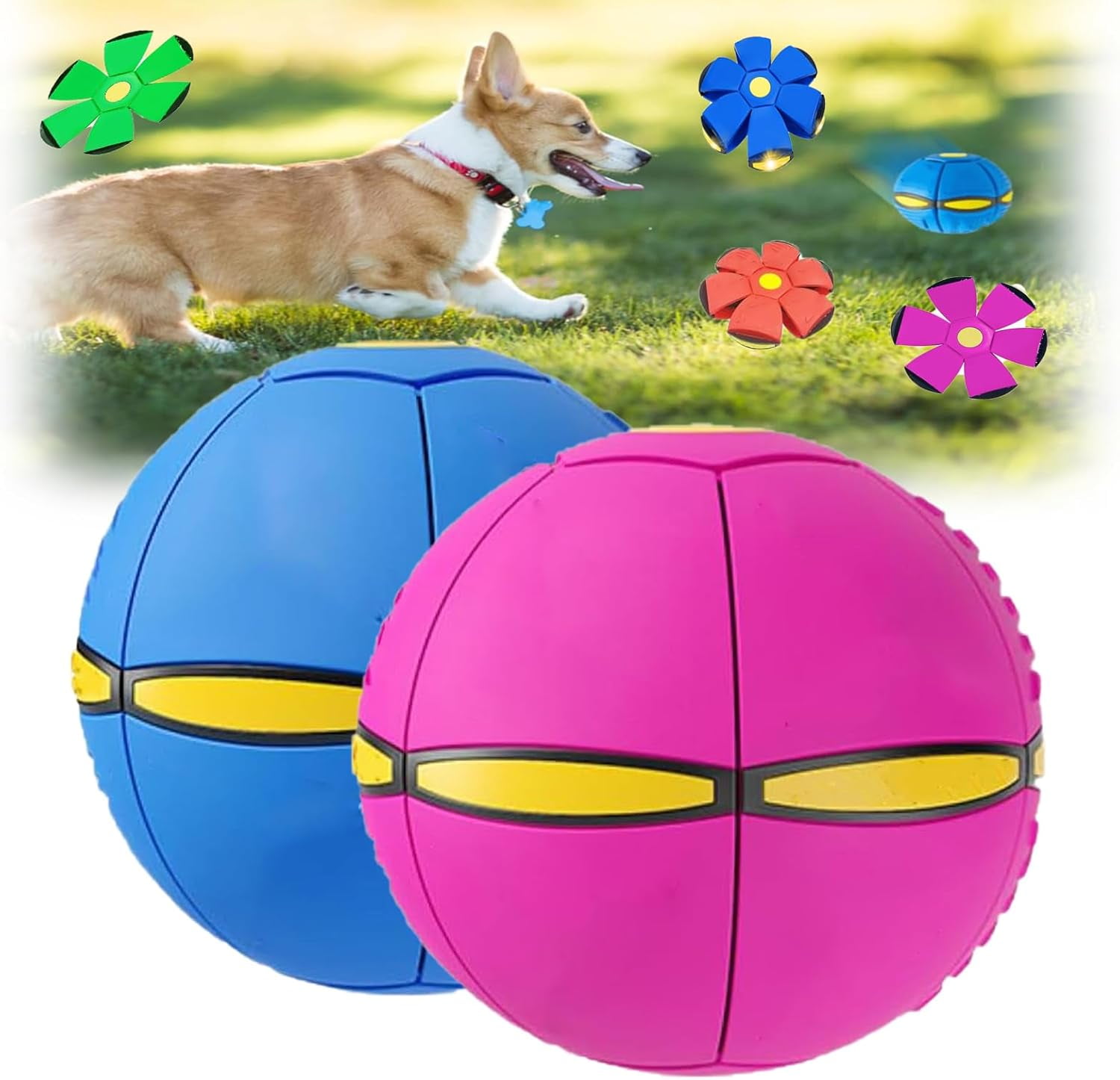 Transforming Saucer-Ball Toy, Lettuce Pets Doggy Disc Ball, Interactive ...