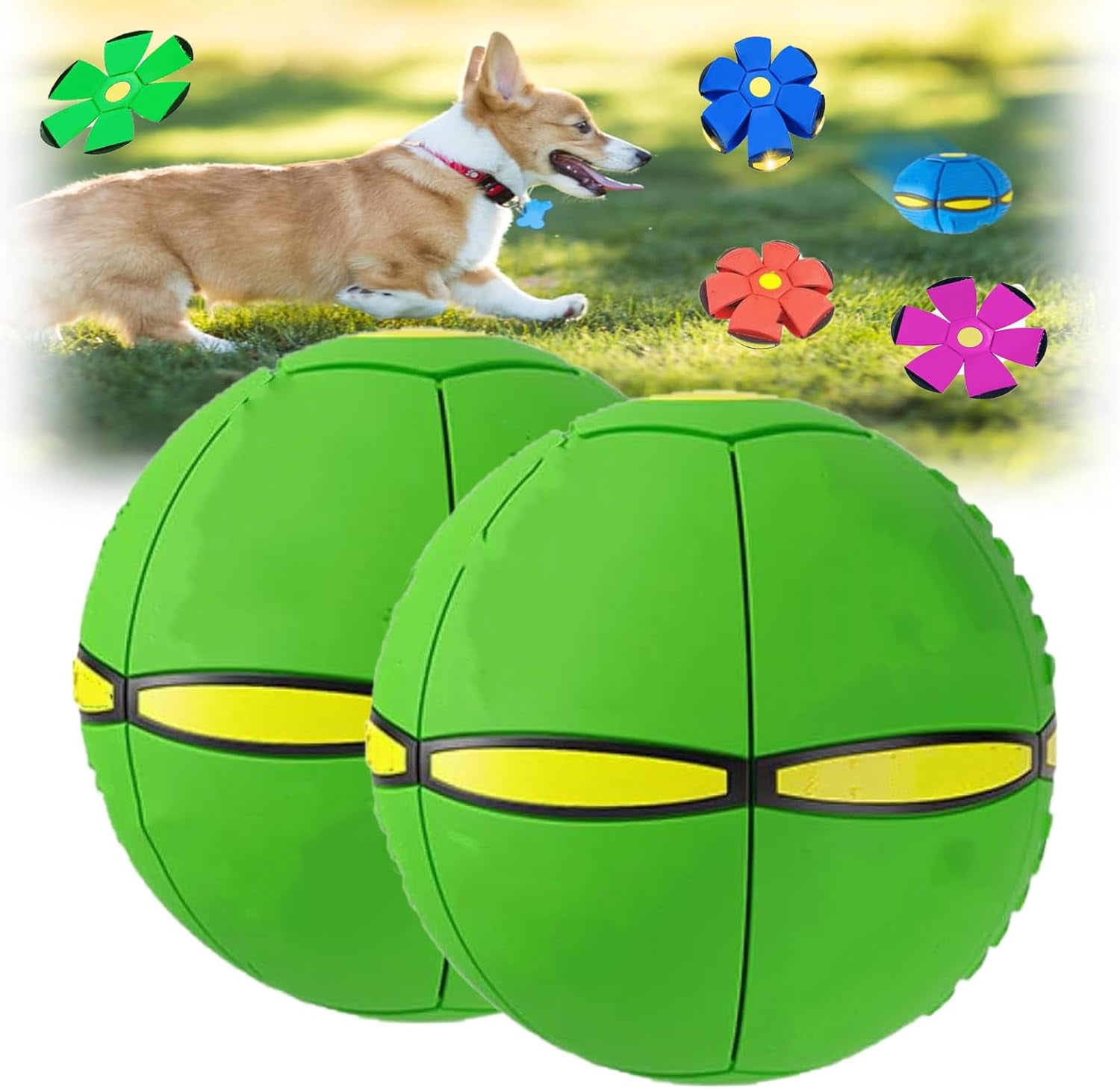 Transforming Saucer-Ball Toy, Lettuce Pets Doggy Disc Ball, Interactive ...