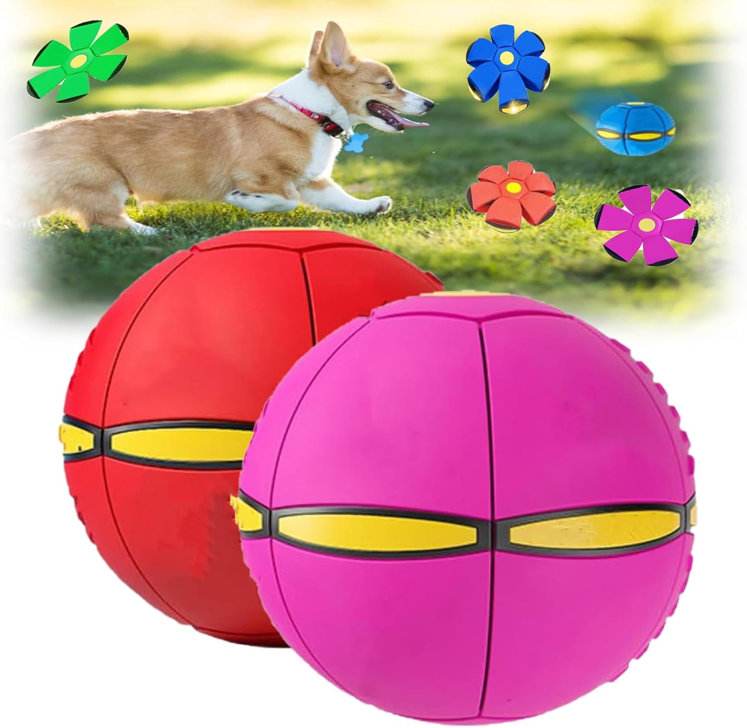 Transforming Saucer-Ball Toy, Lettuce Pets Doggy Disc Ball, Interactive ...
