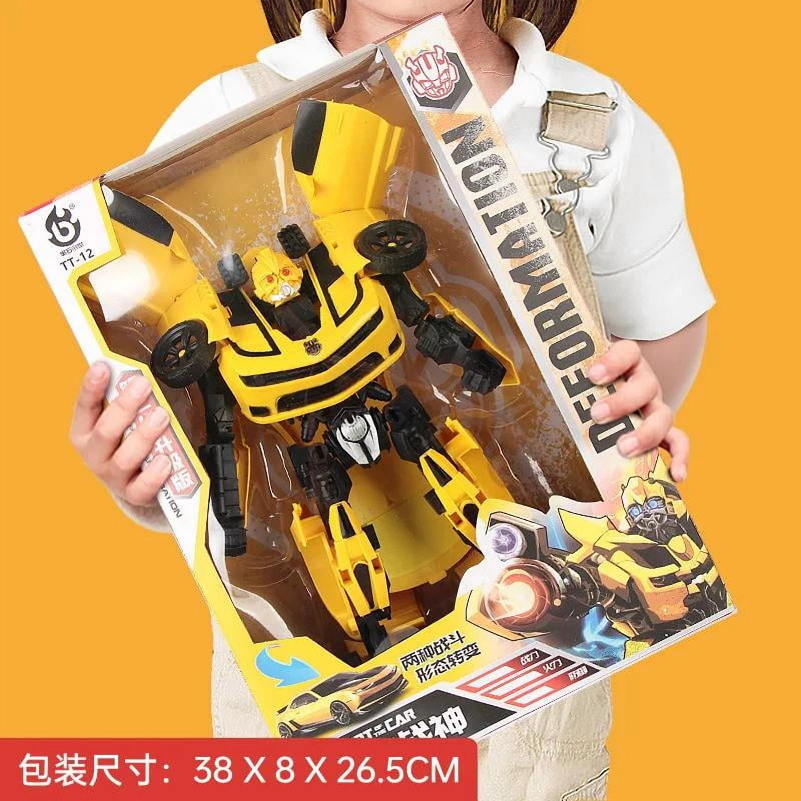 Transforming robot toy set for kids, including colorful cars and ...