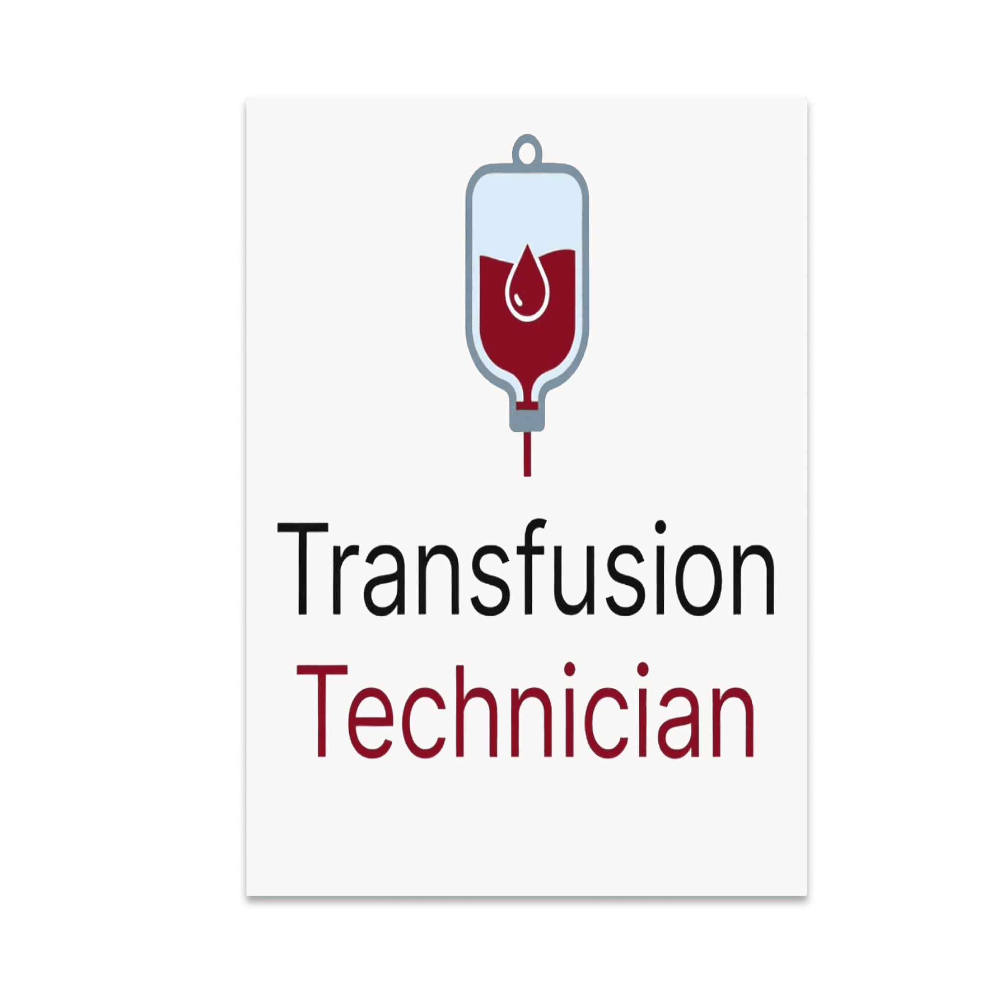 Transfusion Technician Blueprint Art - Medical Professional - 13x19 ...