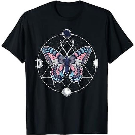 Transgender Butterfly Trans Pride Flag LGBT Moon Subtle Gay T-Shirt ...