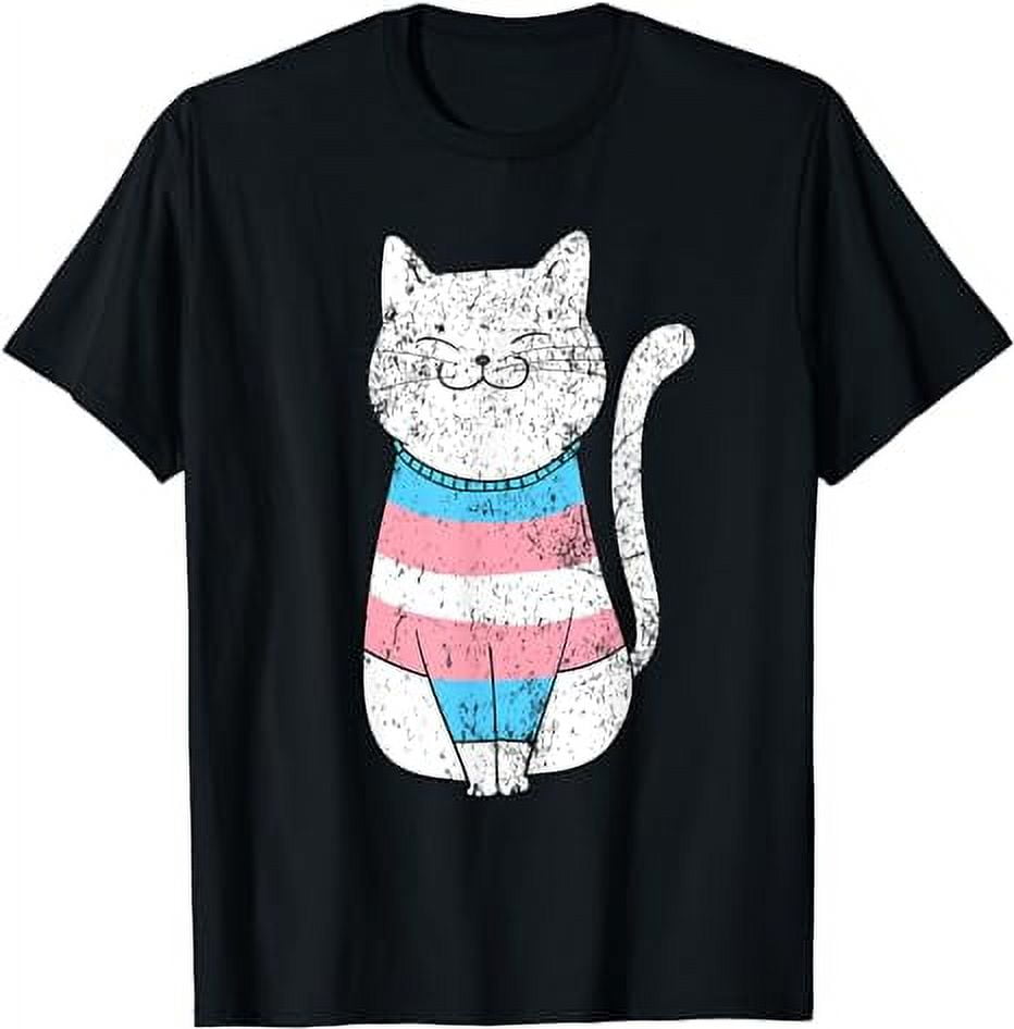 Transgender Cat Kitten Trans LGBTQ Transsexual Pride Month T-Shirt ...