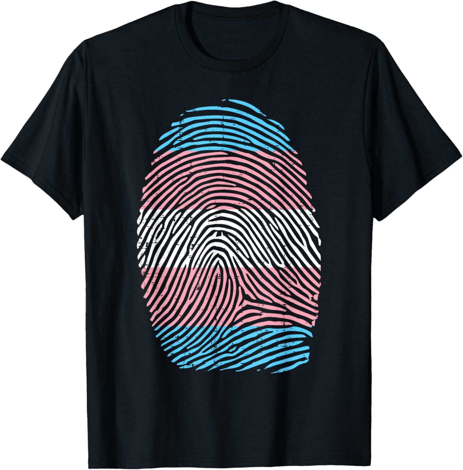 Transgender Fingerprint Thumbmark Trans Pride Flag LGBT T-Shirt ...