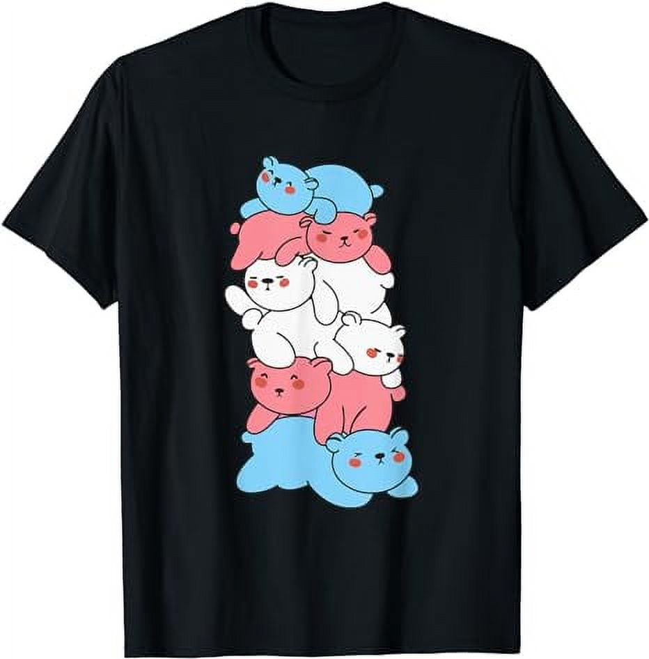 Transgender Flag Trans Pride LGBTQ Bear T-Shirt - Walmart.com