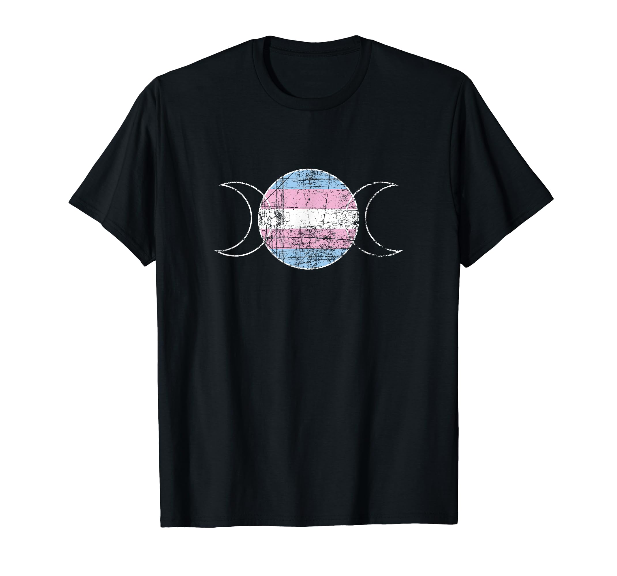 Transgender Flag Triple Moon Wicca LGBT Trans Witch T-Shirt - Walmart.com