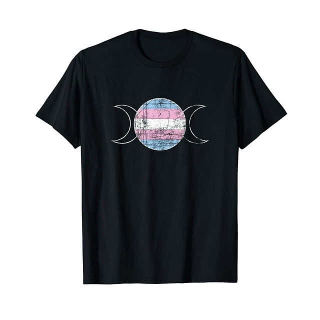 Transgender Flag Triple Moon Wicca LGBT Trans Witch T-Shirt - Walmart.com