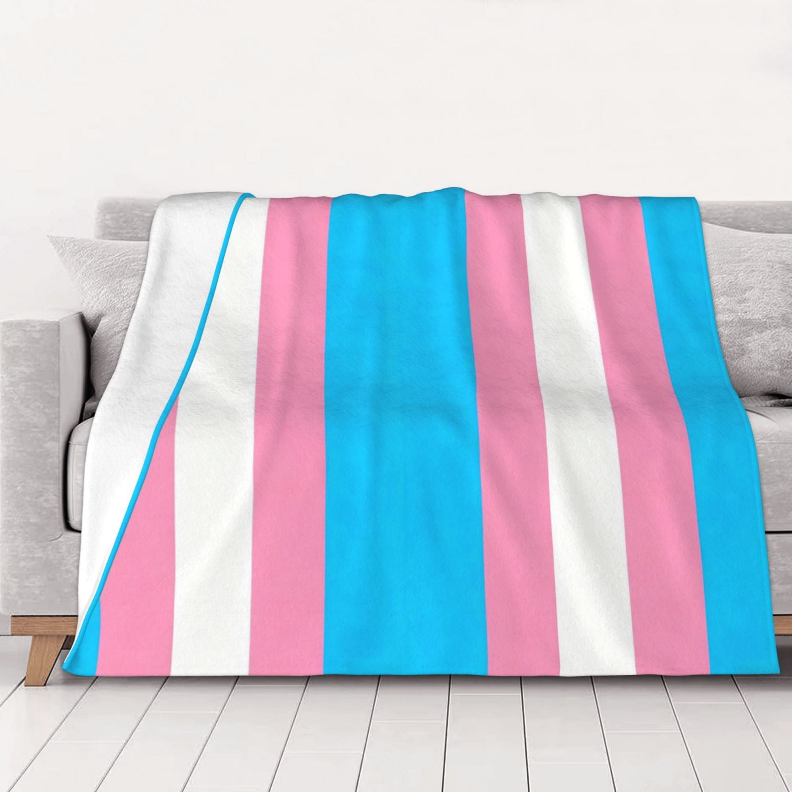 Transgender Flag Warm Cozy Plush Throw Blanket for Couch Bed Sofa 60 ...