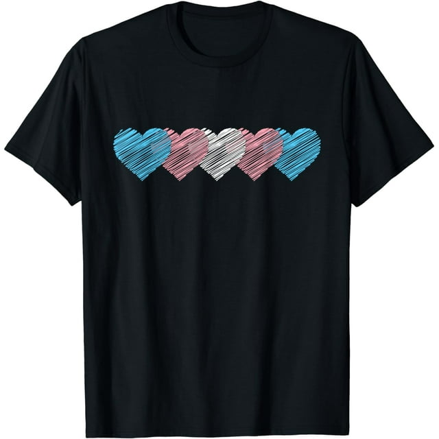Transgender Heart Pride Flag Pro LGBTQ Equality Awareness T-Shirt ...