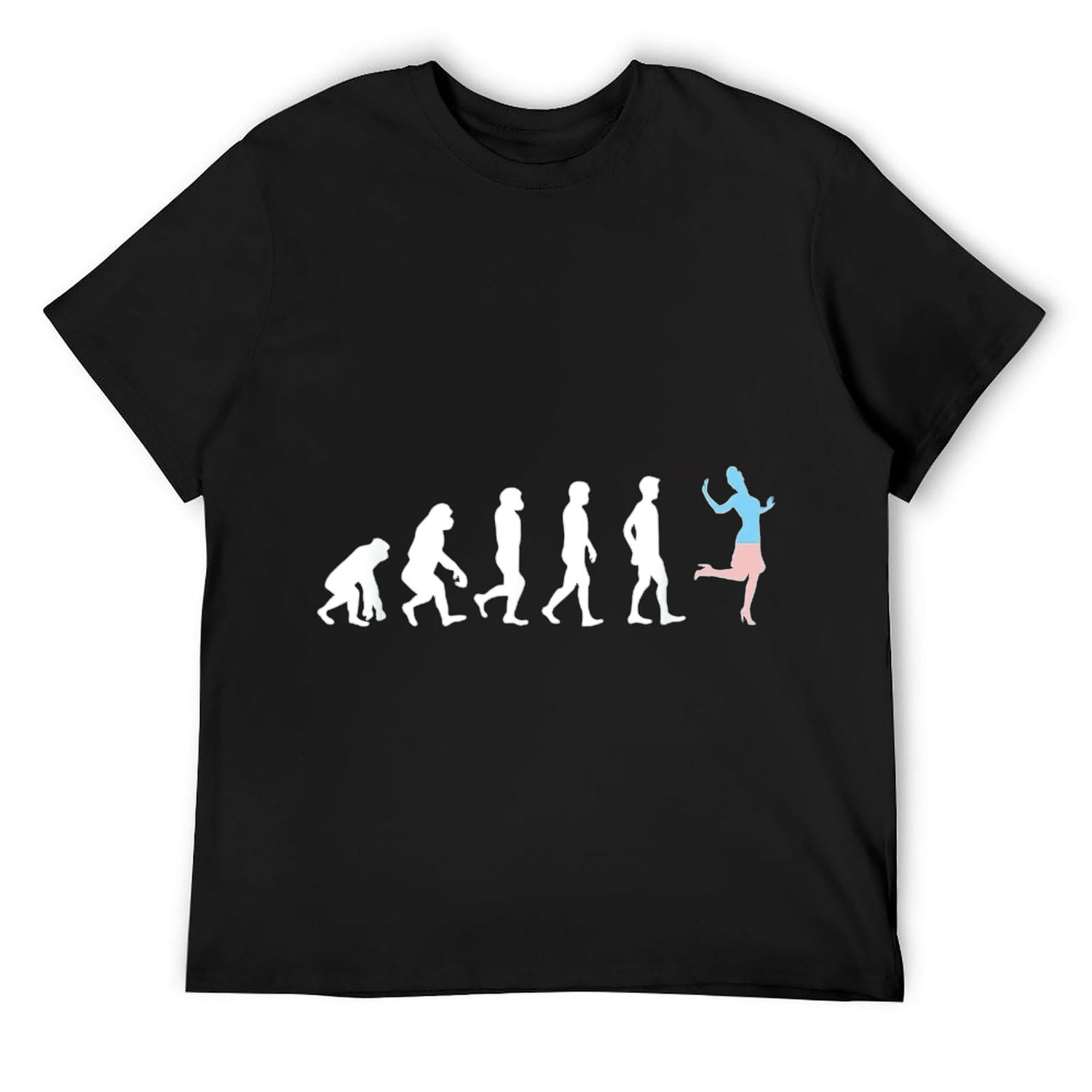 Transgender Human Evolution Chart Funny Trans People LGBT T-Shirt Black ...