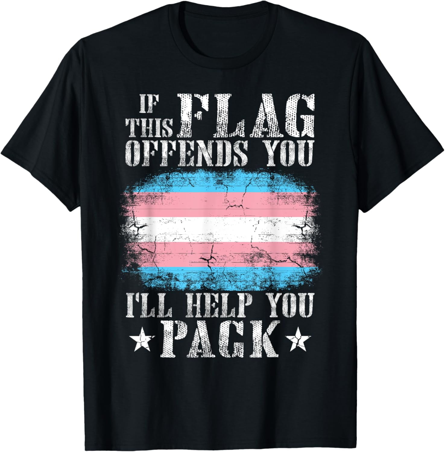 Transgender If This Flag Offends You Trans Rainbow Pride T-Shirt ...