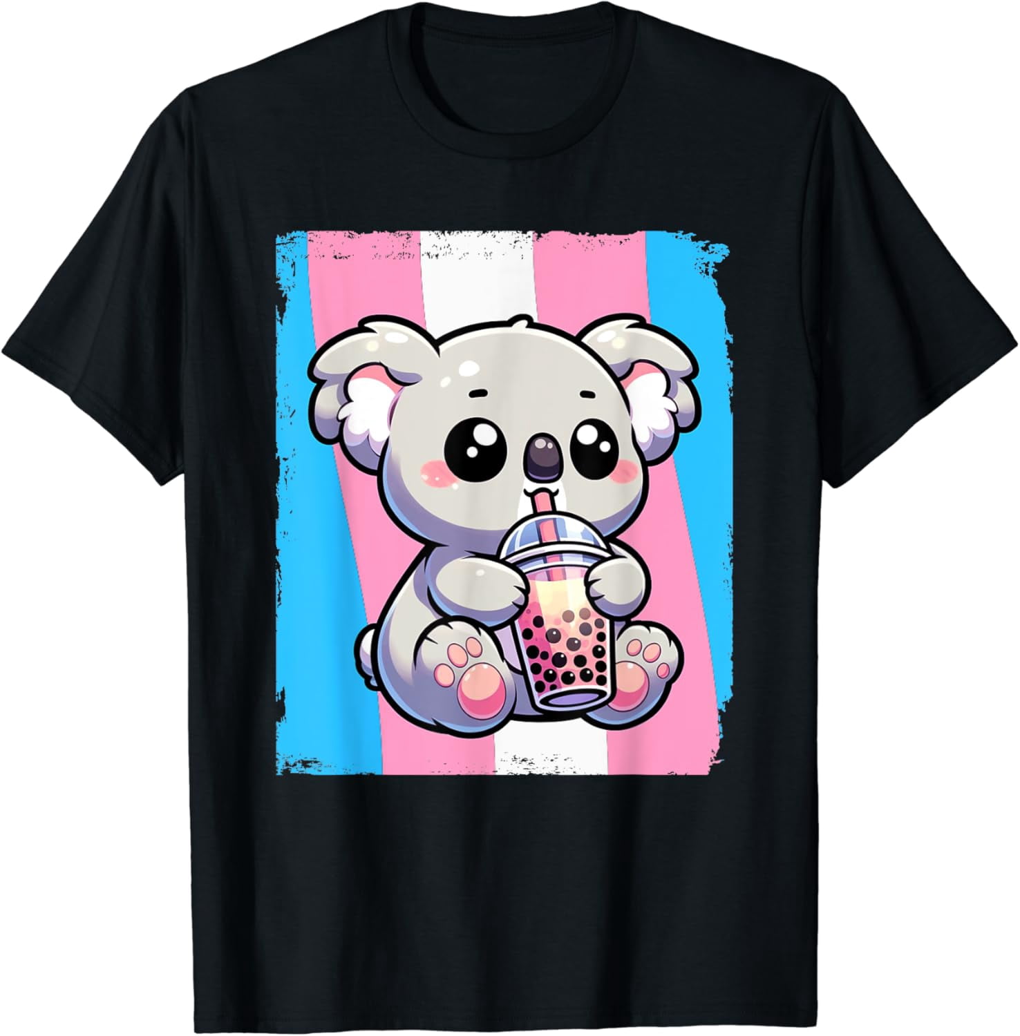 Transgender Koala Bubble Tea Trans Pride Flag LGBT T-Shirt - Walmart.com