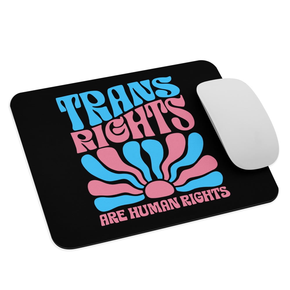 Transgender LGBTQ Equality Pride Mouse Pad, Trans Rights are Human ...
