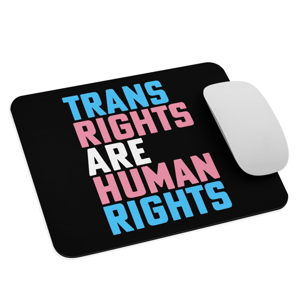 Transgender LGBTQ Pride Mouse Pad, Trans Rights are Human Rights ...